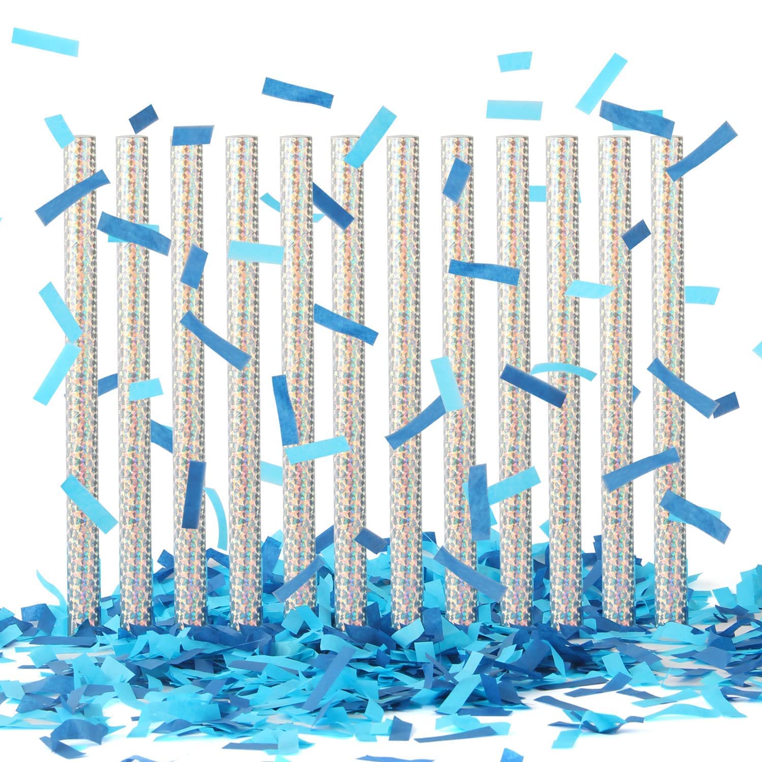 Amazon.com: BATTIFE 30Pack Blue Gender Reveal Confetti Sticks, Confetti ...