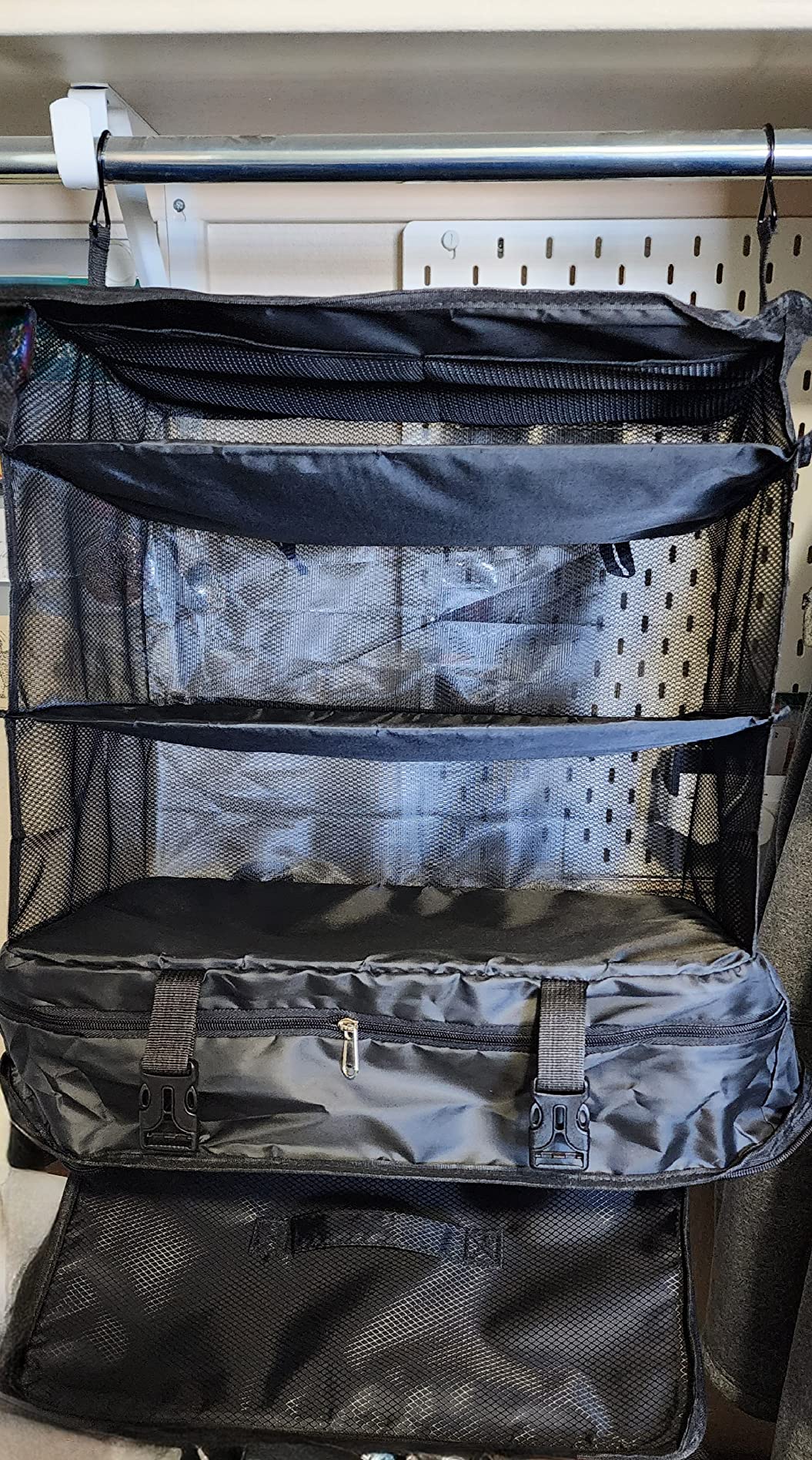 Amazon.com: Hyindoor Portable Hanging Travel Luggage Organizer ...