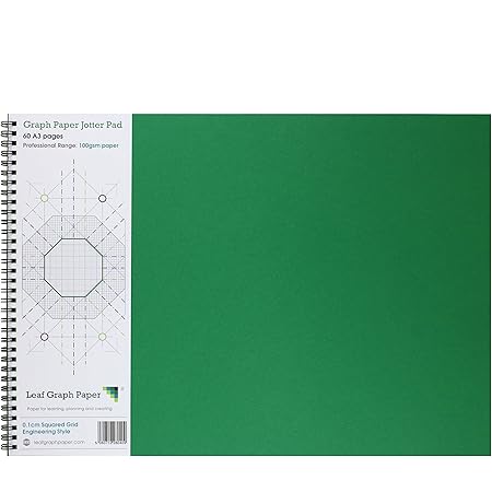 A1 Metric Scale 90gsm Graph Paper. 2, 10 and 20mm Grid. Pack of 5 ...