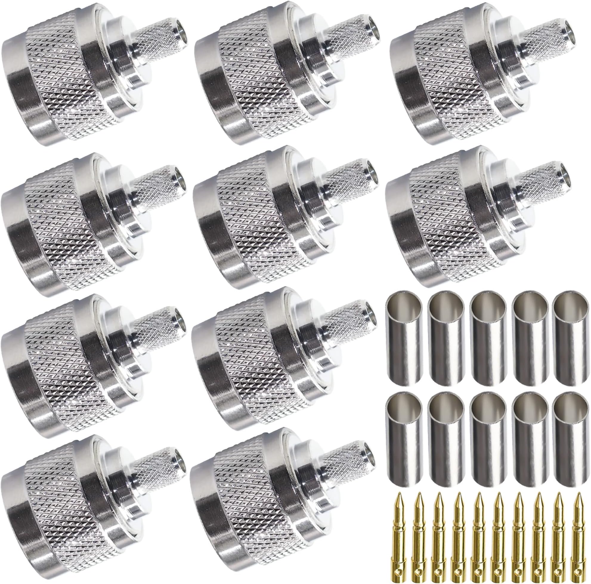 Amazon.com: N Male Connector - Times Microwave Easy Connector N Male Crimp - EZ-600-NMH-X - EZ ...