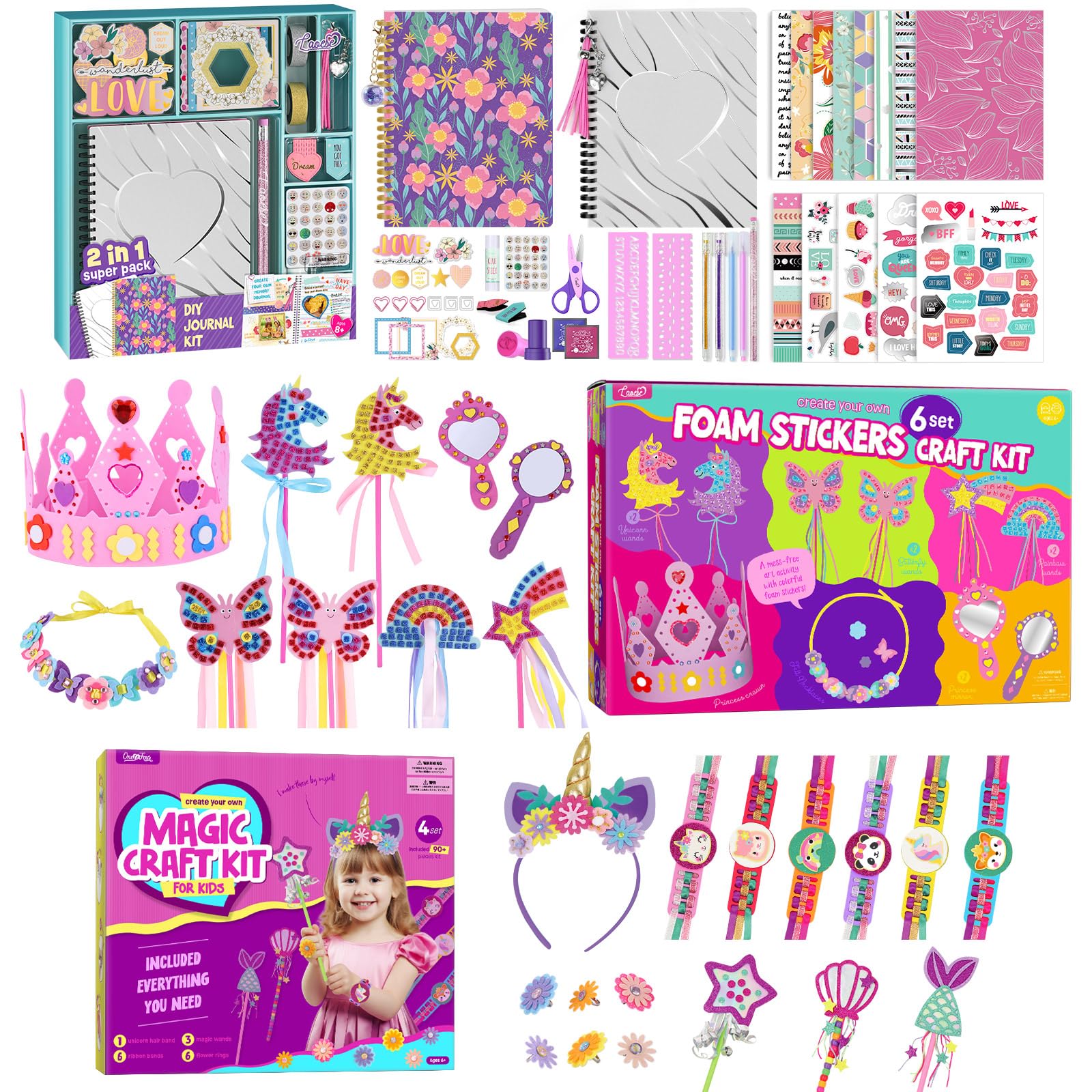 Amazon.com: LAOESE Creative DIY Craft Kit for Girls Ages 6-12 - Fun ...