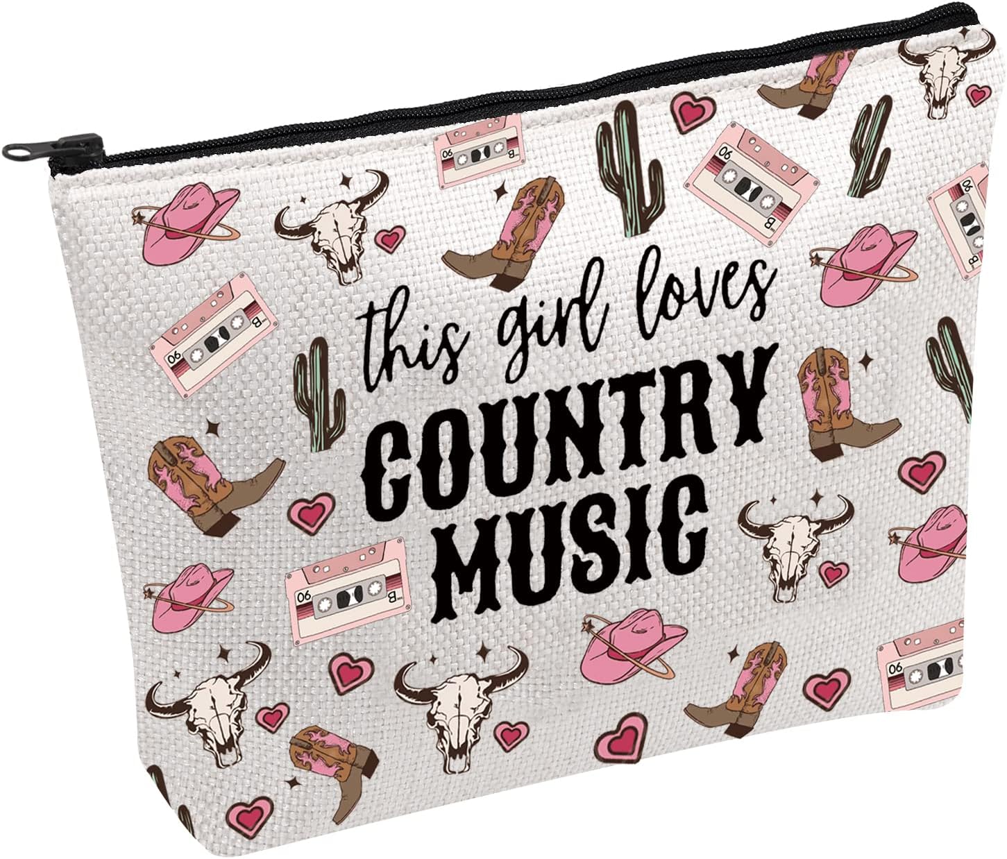Cowgirl Equestrian Western Country Makeup Bag Zipper Pouch - This Girl ...