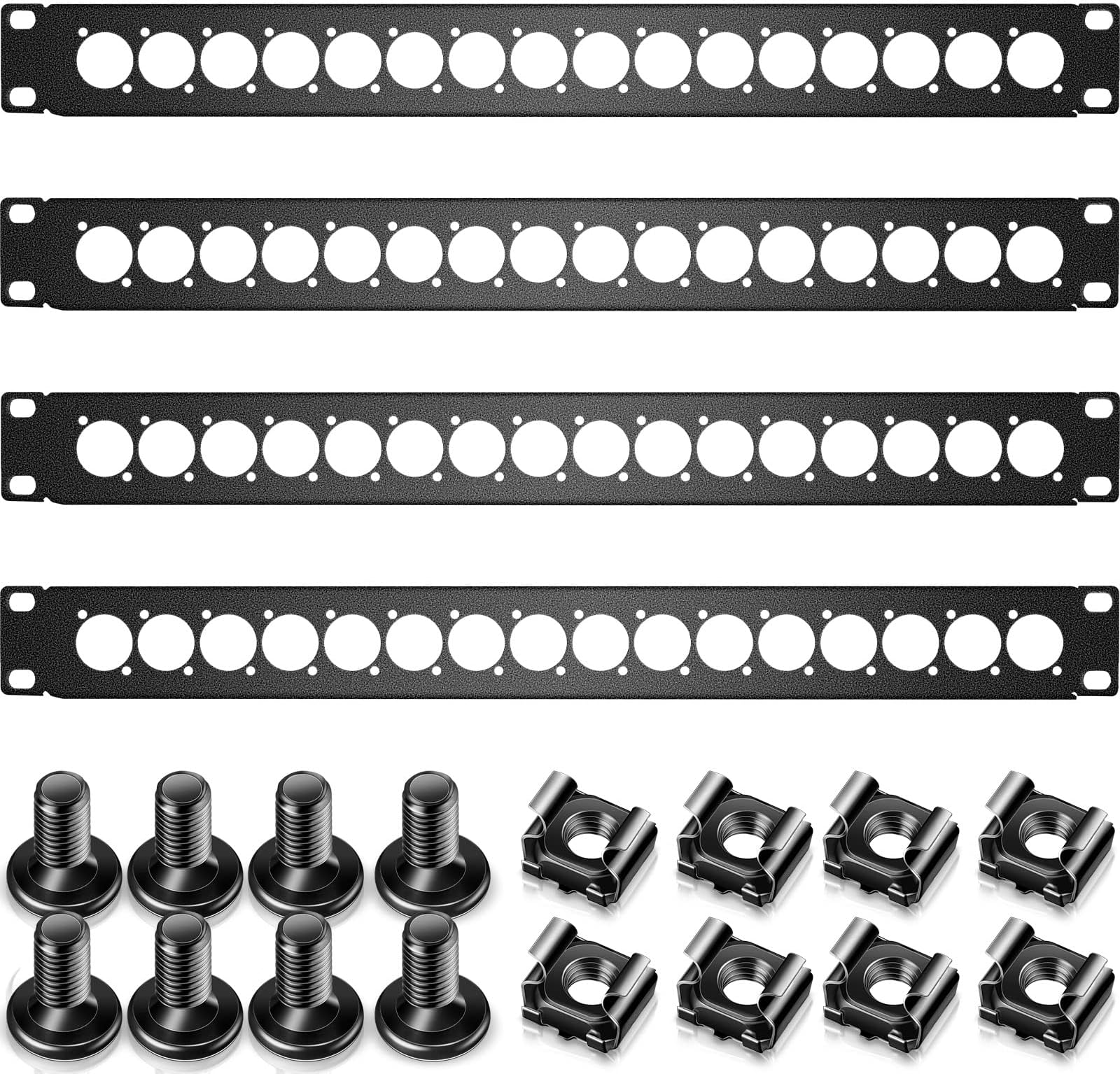 Amazon.com: QiaoYoubang 1U Hinged Rack Panel XLR HDMI Audio Rack Mount ...