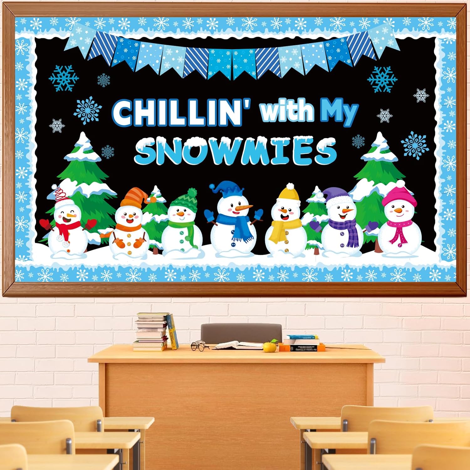 Amazon.com: Winter Snowman Bulletin Board Set Winter Christmas Bulletin ...