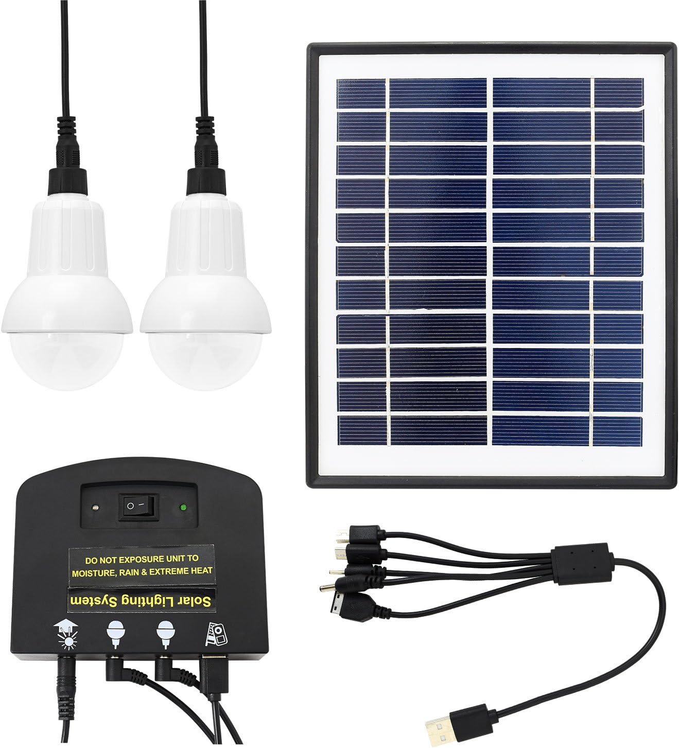 Portable Solar Mobile Lighting System Light Lamp USB 5V Cell Mobile ...