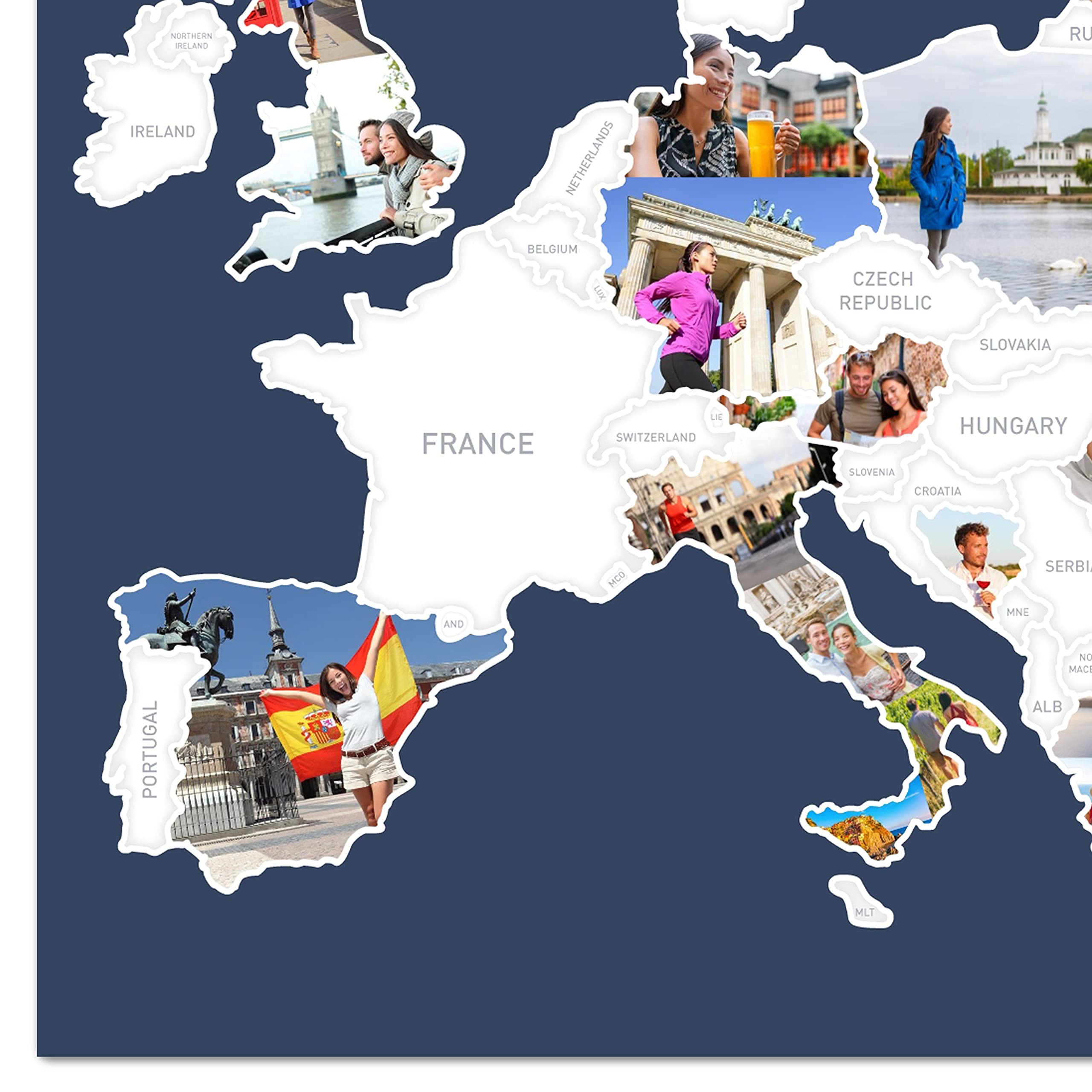 Europe Map Collage