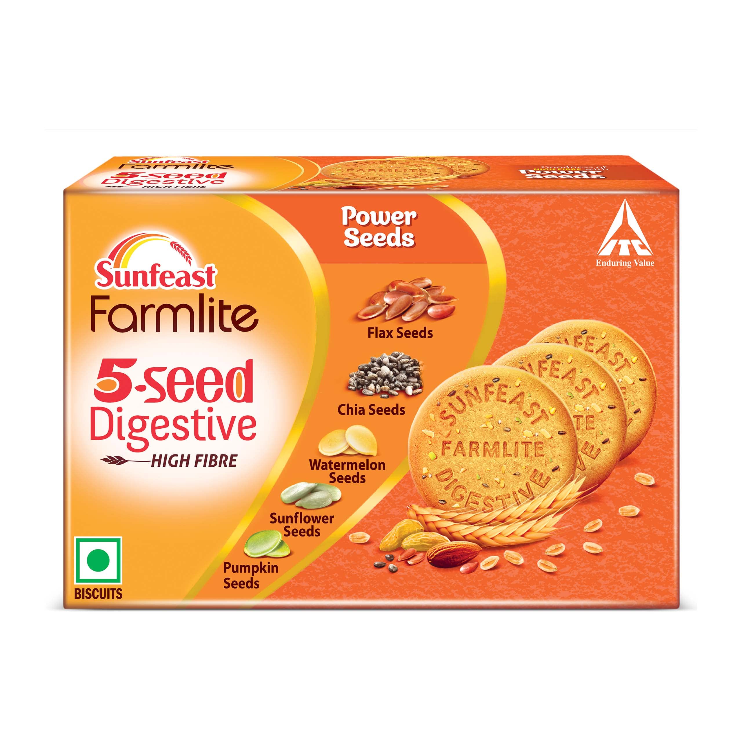 Buy Sunfeast Farmlite 5 Seed Digestive Biscuit | High fibre | Goodness ...