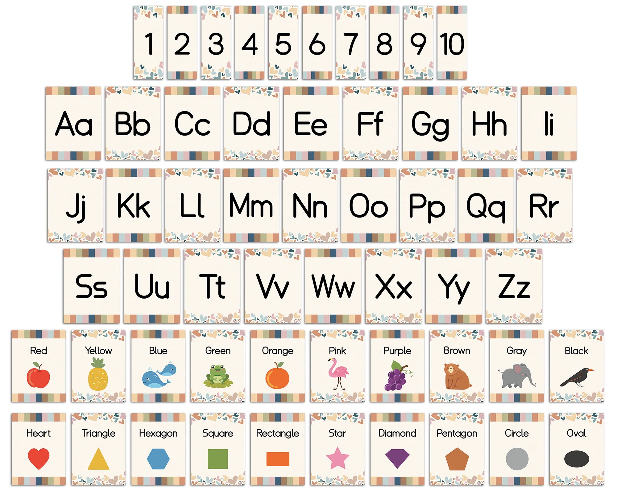 Snapklik.com : 56 Pcs Boho Alphabet And Number Bulletin Board Set Decor ...