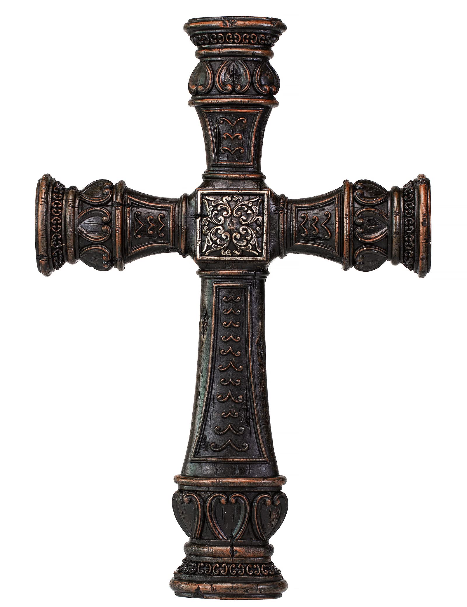 Eagrafts Rustic Decorative Resin Wall Cross With Rome pillar (Black ...