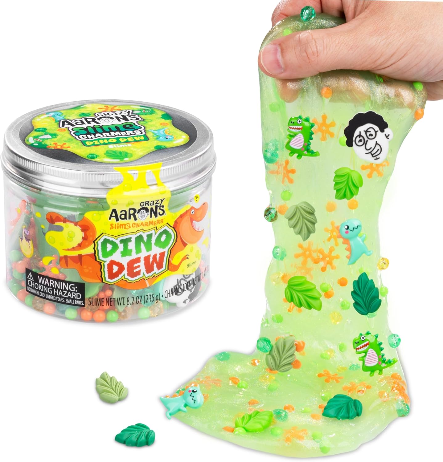 Amazon.com: Crazy Aaron's Slime Charmers® - Dino Dew - Bright Green ...