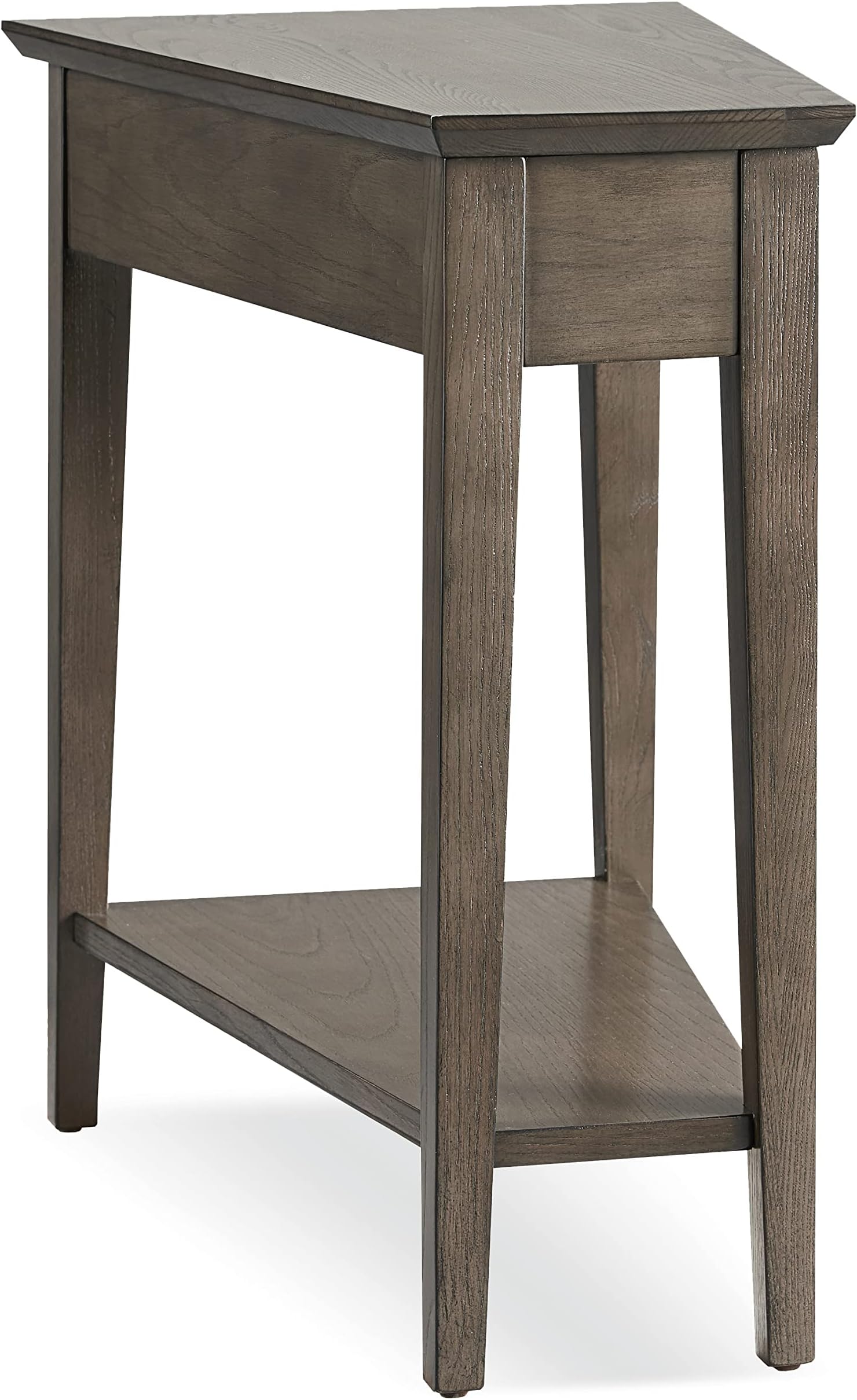 Amazon.com: Accent Table Chestnut Finish Wood Recliner Wedge Side Table ...