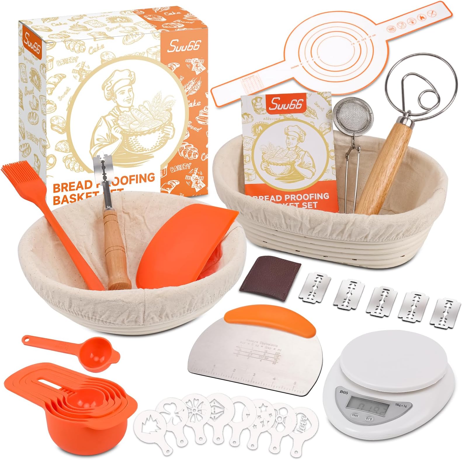 Amazon.com: Casa Crest Sourdough Bread Baking Kit - Includes 1 Oval and ...