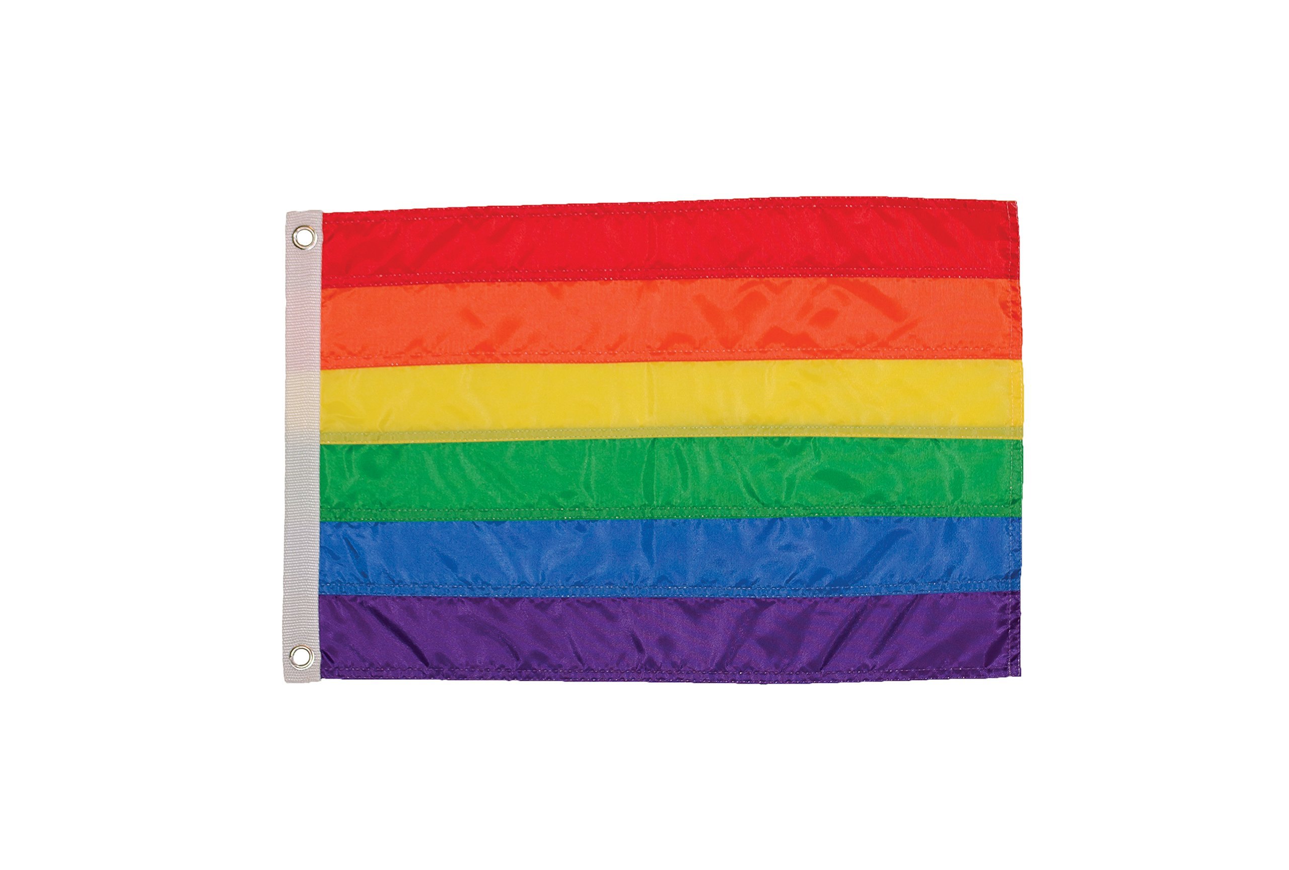 Amazon.com: In the Breeze 12 Inch by 18 Inch Rainbow Flag - Rainbow ...