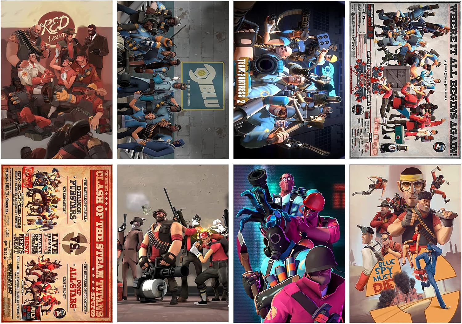 Amazon.com: Team Fortress 2 Poster 10×14 Inch Video Game Tf2 Scout ...