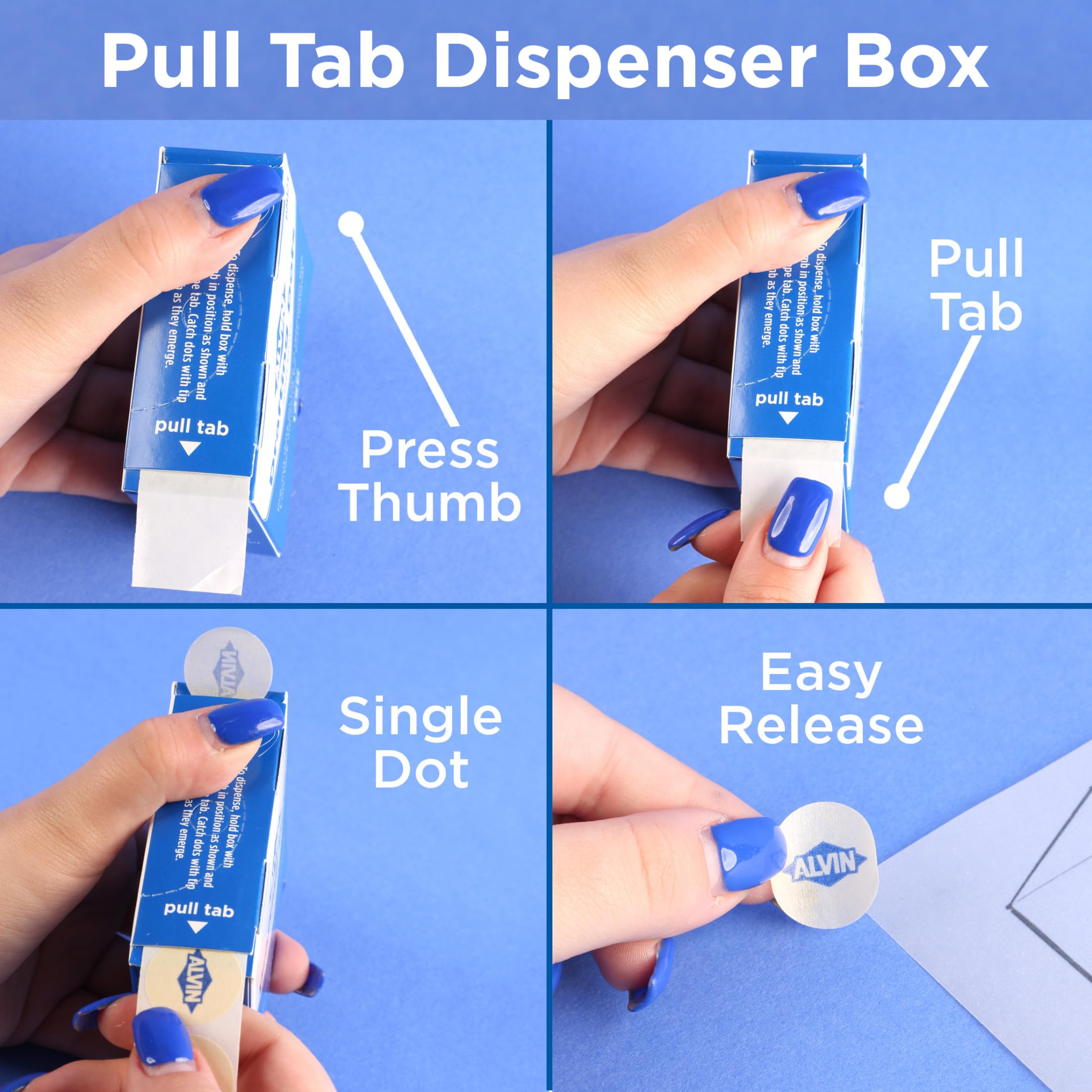 Snapklik.com : Drafting Dots 500 Pre-Cut 7/8” Dots, Low-Tack Adhesive, Clean Removal, Easy ...