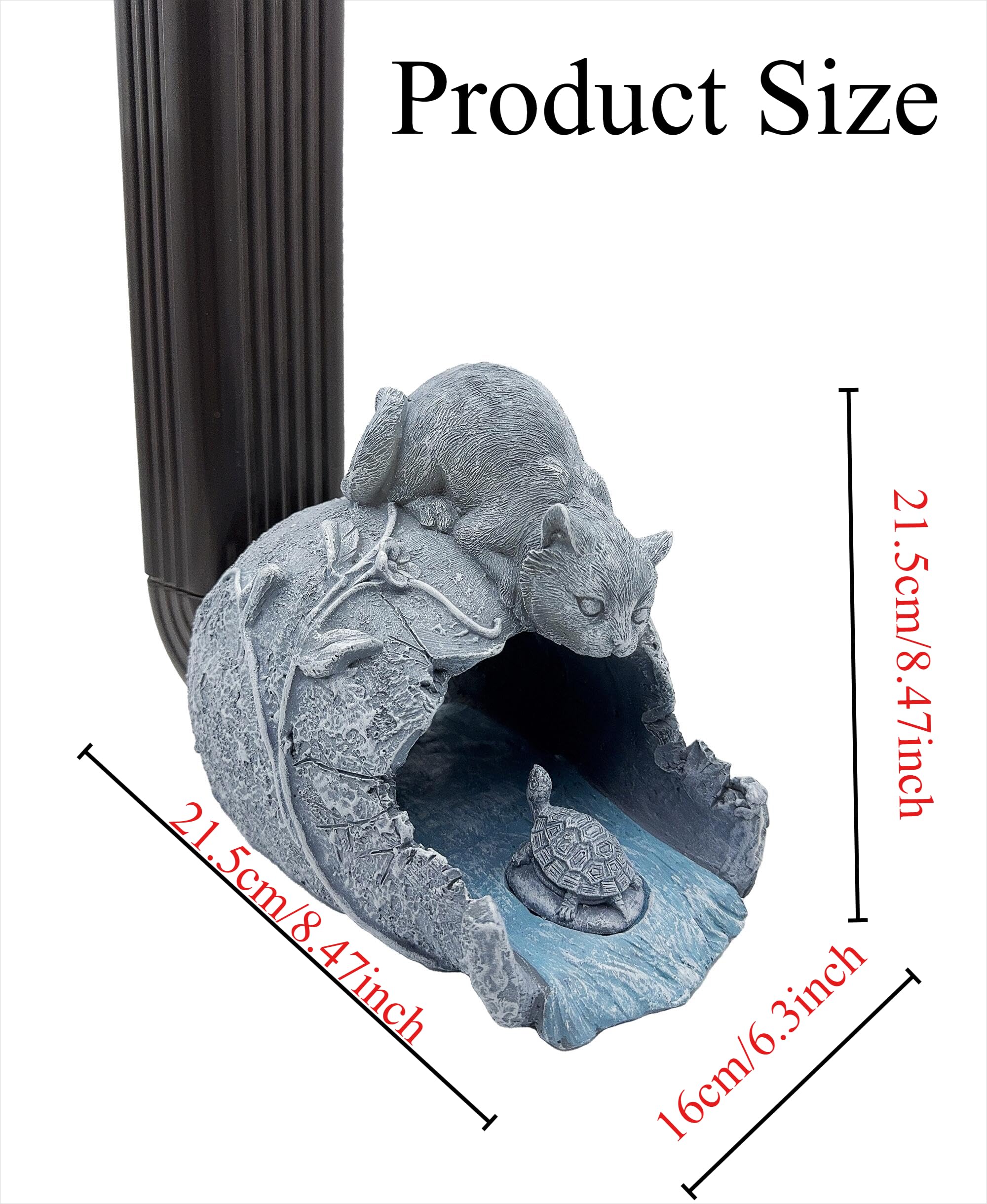 Snapklik.com : Real Cat Sculpture Gutter Downspout Extender, Eco ...
