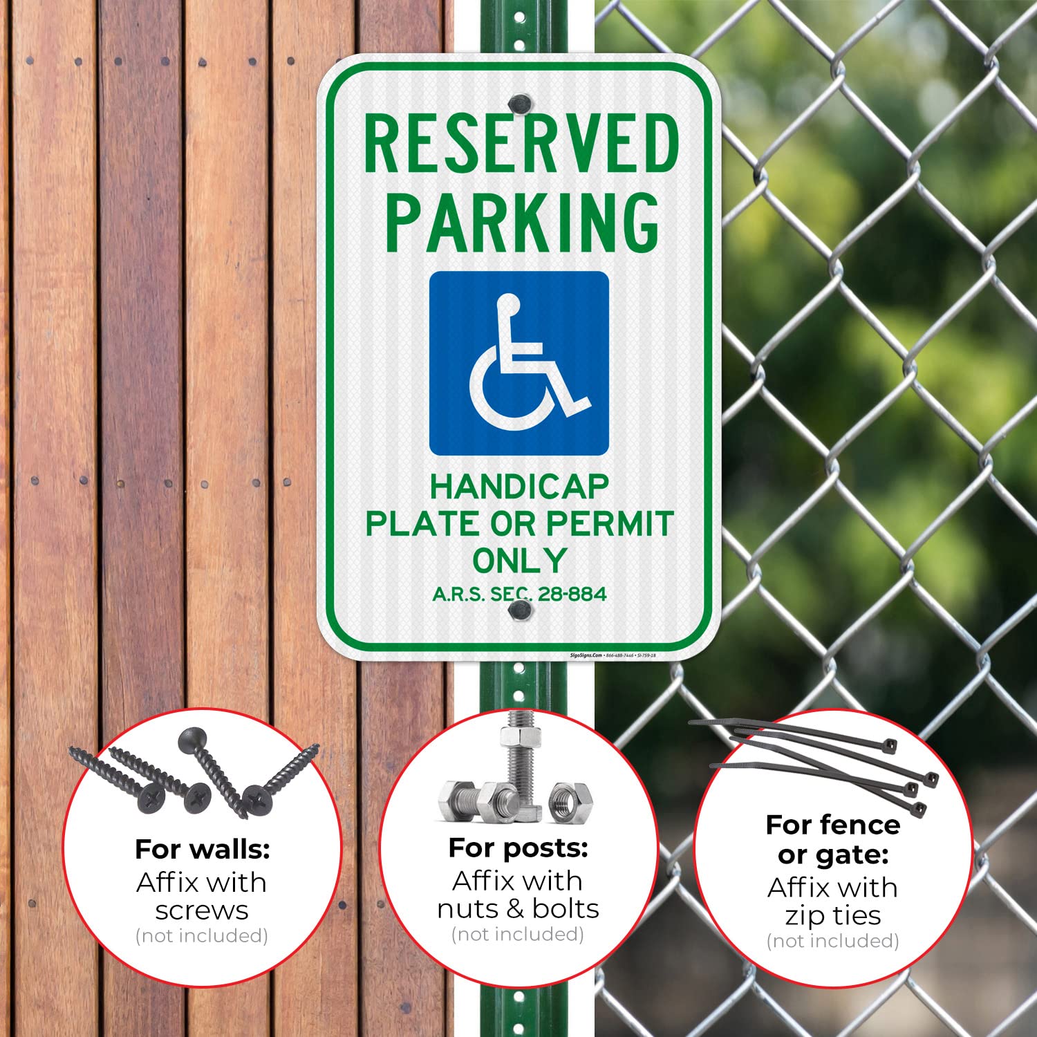 Handicap Sign Post