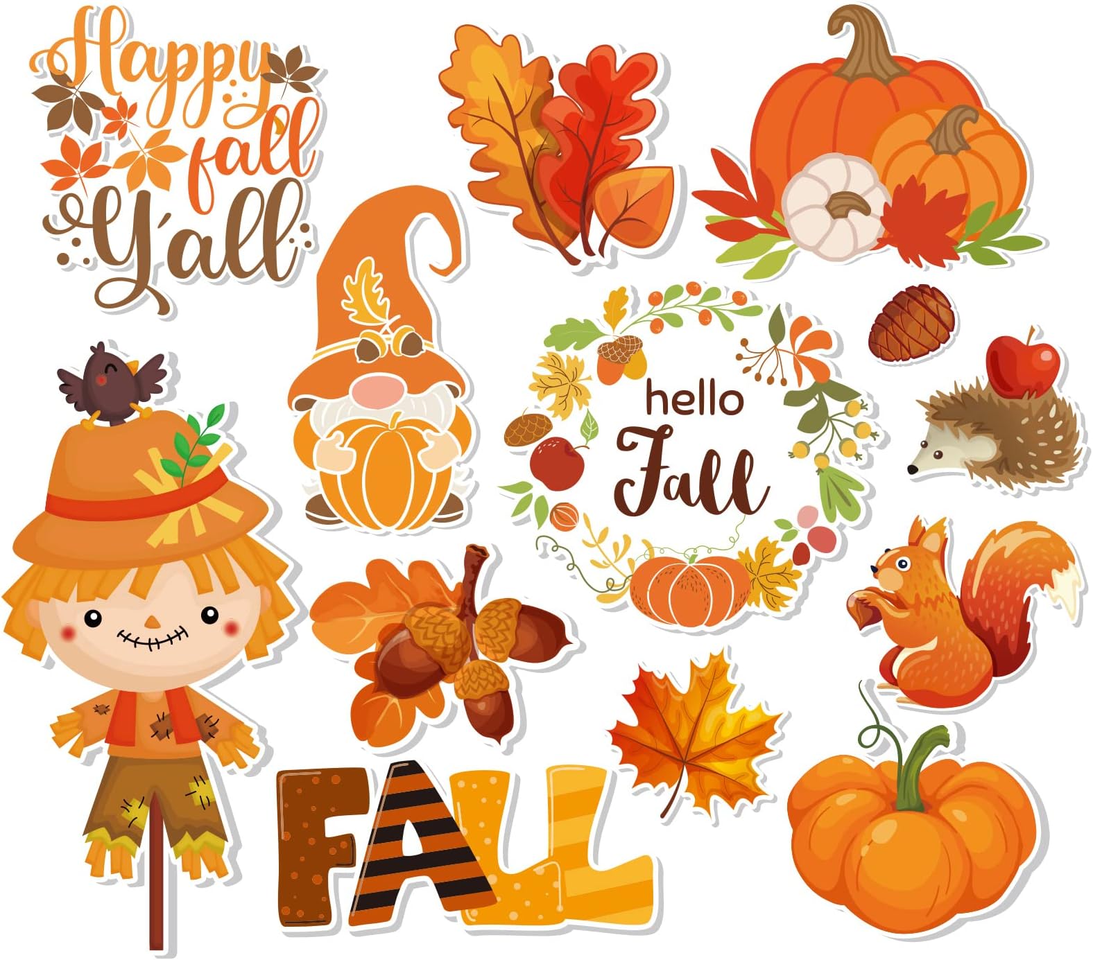 Amazon.com: AnyDesign 20Pcs Fall Refrigerator Magnets Maple Leaves ...