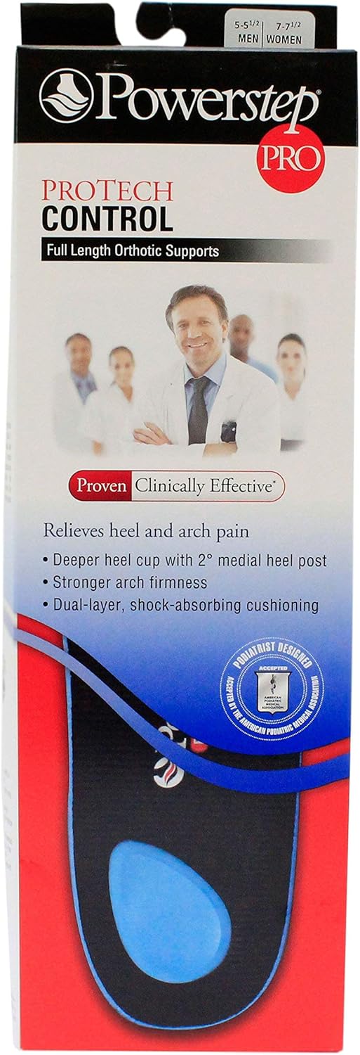 Amazon.com: Powerstep Protech Control Full Length Orth Size: B - M5-5.5 ...