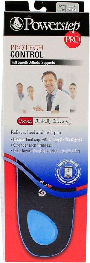 Amazon.com: Powerstep Protech Control Full Length Orth Size: B - M5-5.5 ...