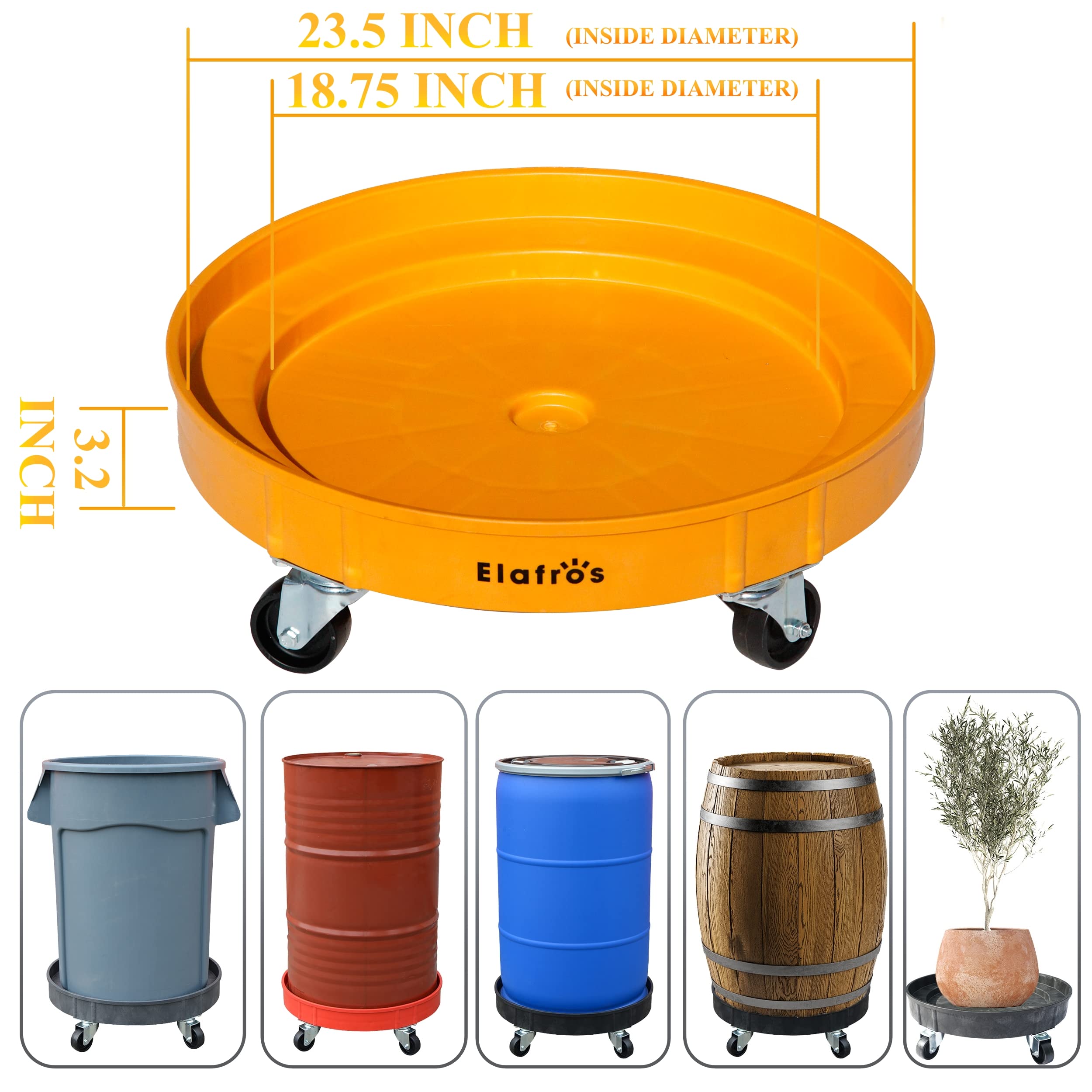 Snapklik.com : ELAFROS 30 Gallon And 55 Gallon Heavy Duty Plastic Drum ...