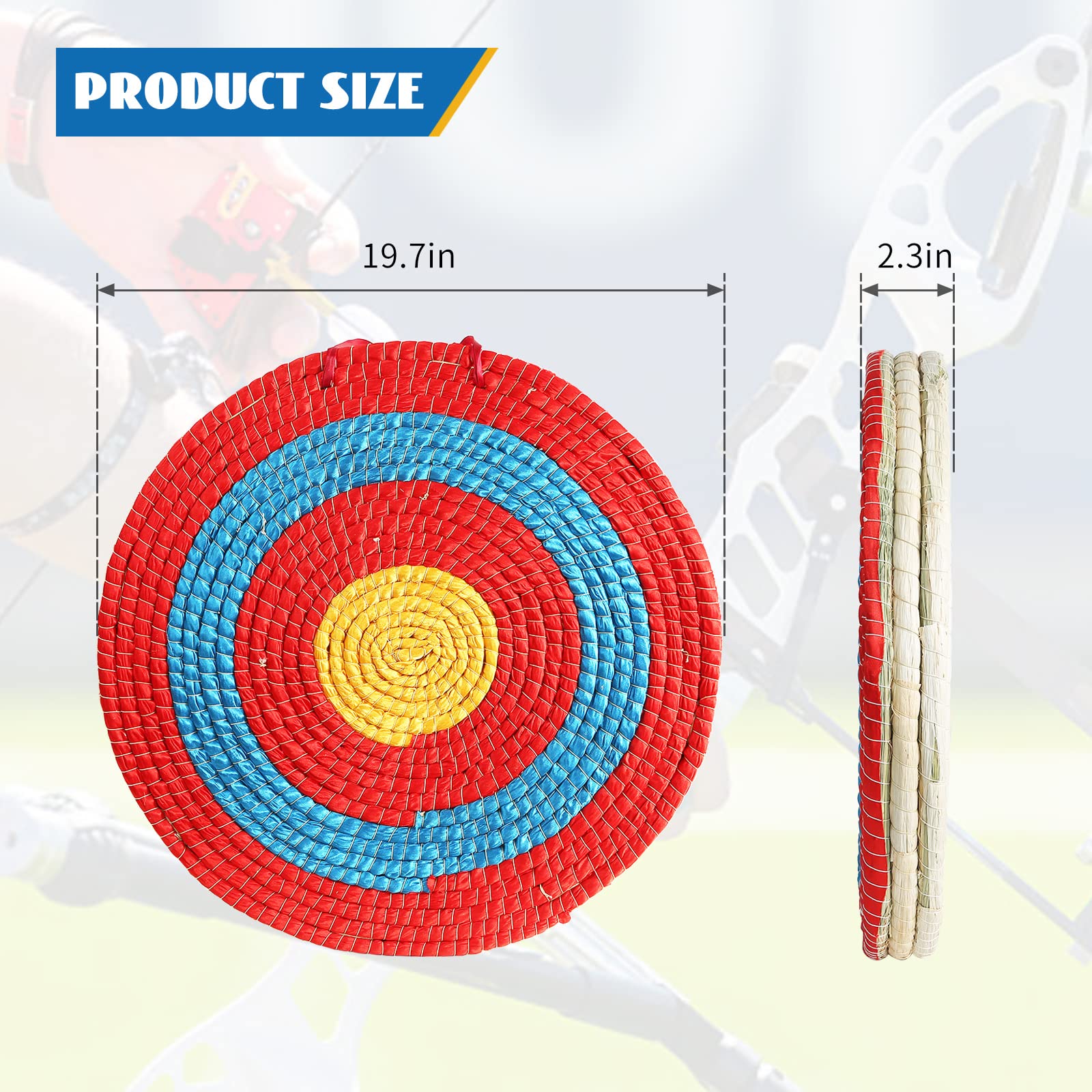 HYBDAMAI Archery Targets Traditional Solid Straw Round Archery Target ...