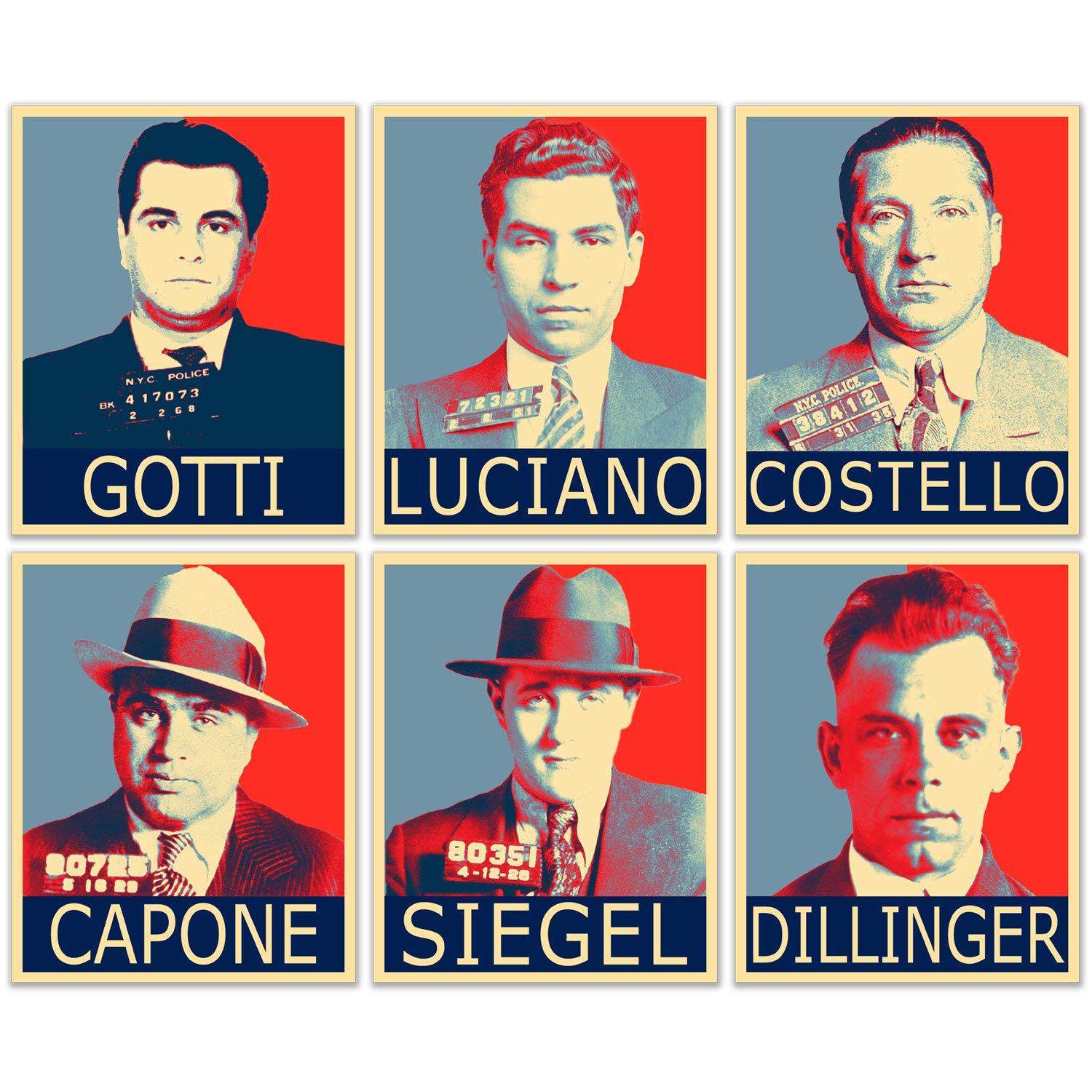 Buy Famous Mobsters Mugs Hope S Set Of 6 8 Inches X 10 Inches