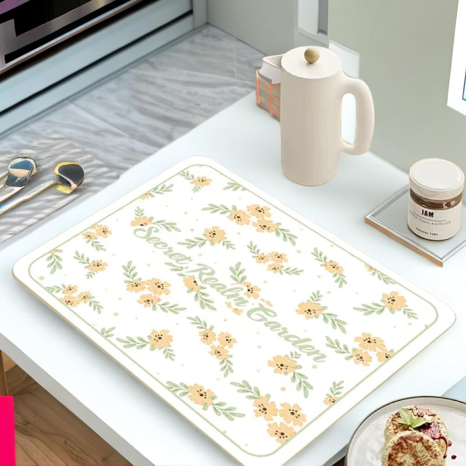 Amazon.com: Dish Drying Mat for Kitchen Counter - Rapid Absorption ...