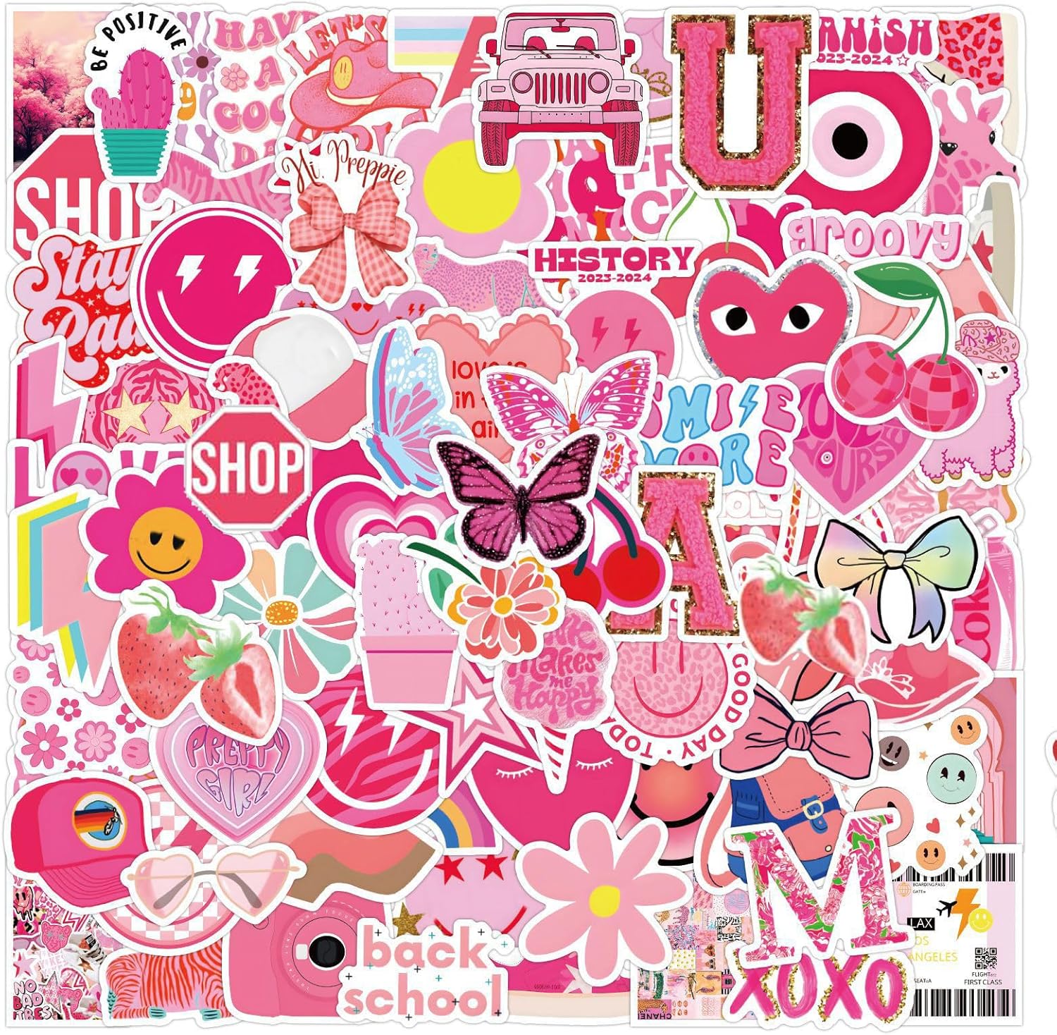 Amazon.com: 120PCS Preppy Stickers Vinyl Waterproof Stickers Preppy ...