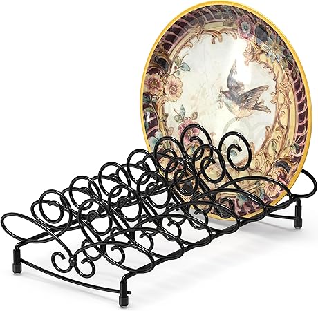 Amazon.com - SIMPLE HOUSEWARE Vertical Plate Stand Holder Dish Rack ...