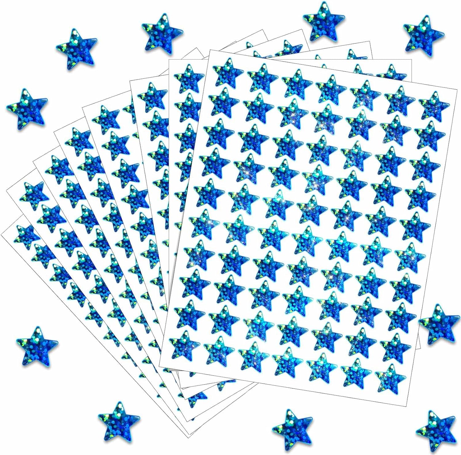 Amazon.com: 2100 Pcs Star Stickers, Glitter Star Stickers for Reward ...