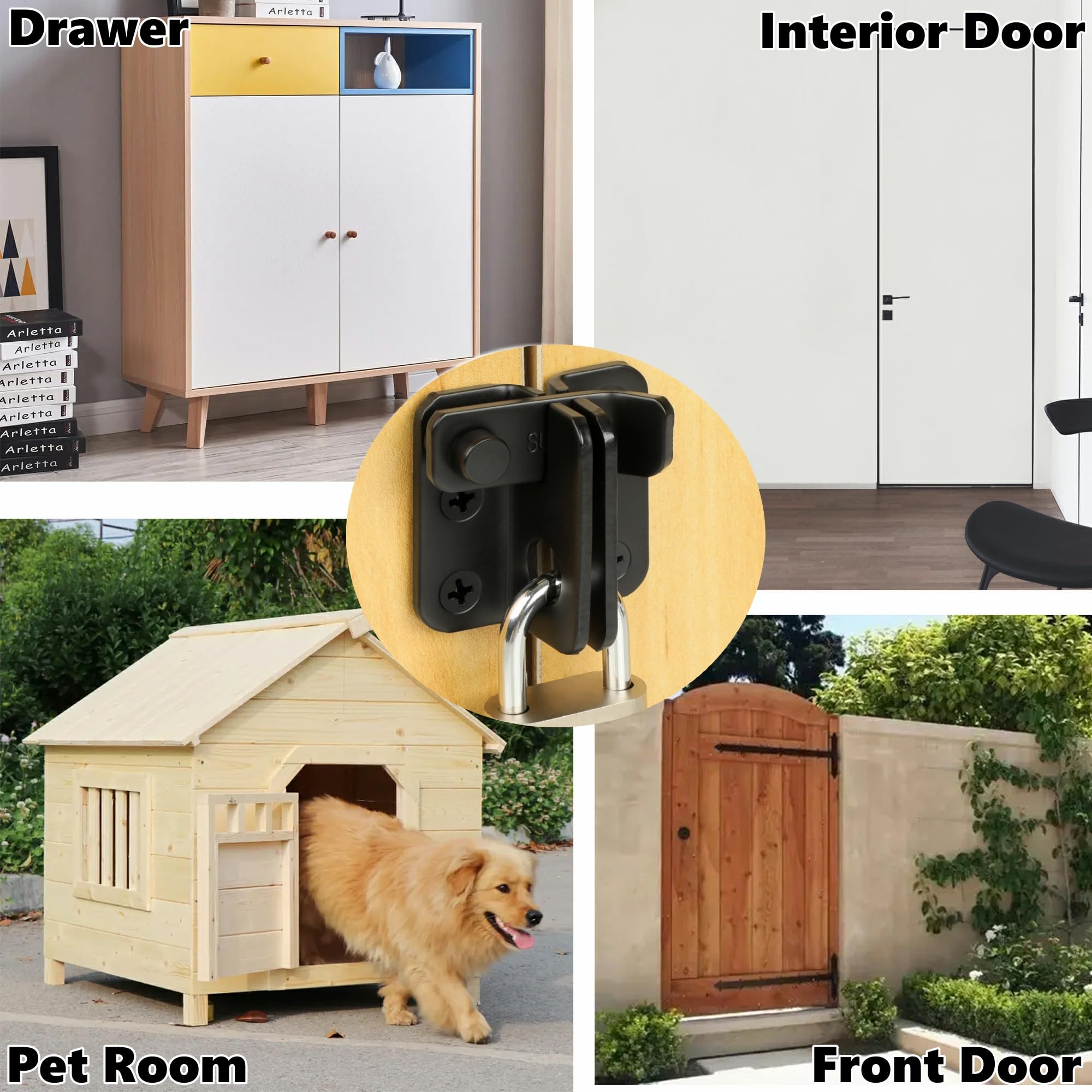 Snapklik.com : Flip Latch,Gate Latches Slide Bolt Latch Safety Door ...