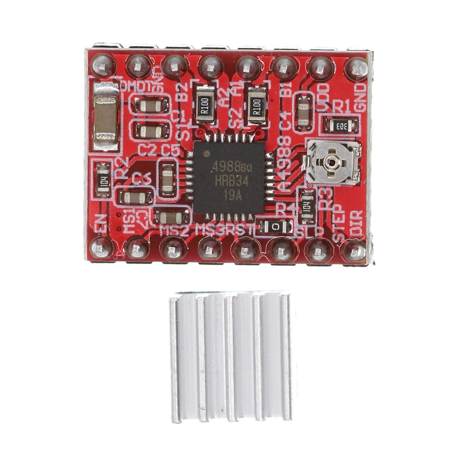 HUABAN 6 Pack Stepstick Stepper Motor Driver Module A4988 + Heat Sink ...