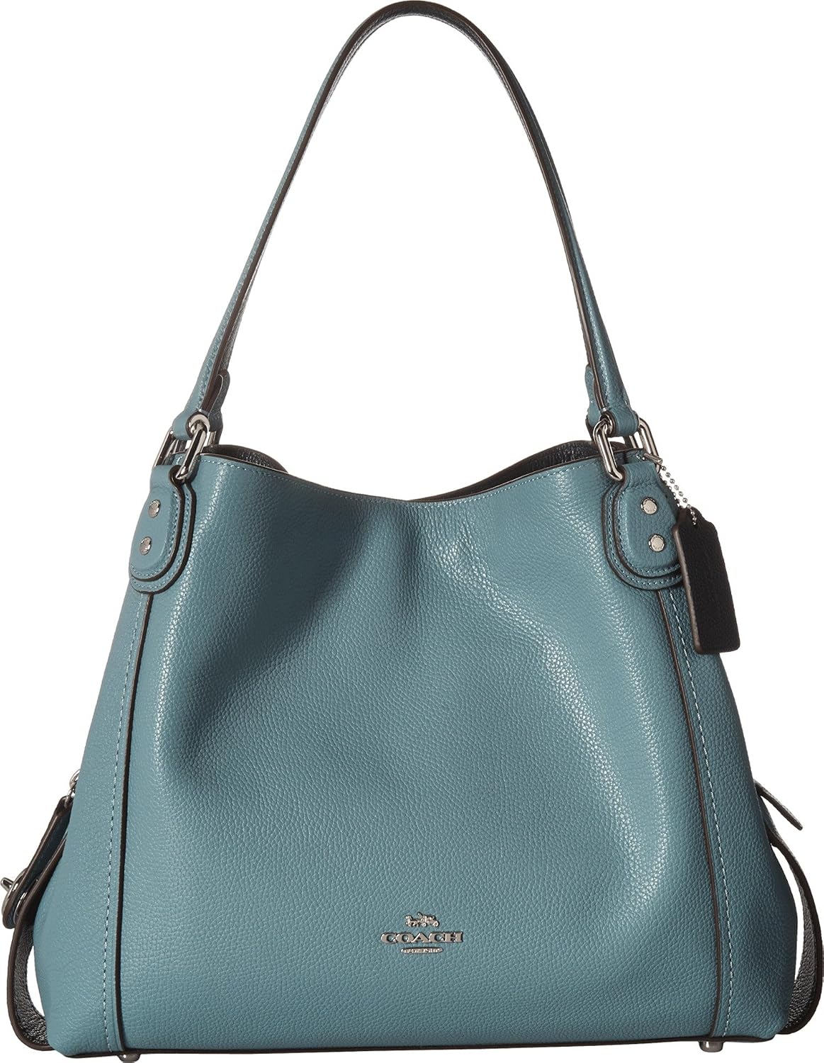 COACH Pebbled Leather Edie 31 Shoulder Bag Sv/Marine One Size: Handbags ...