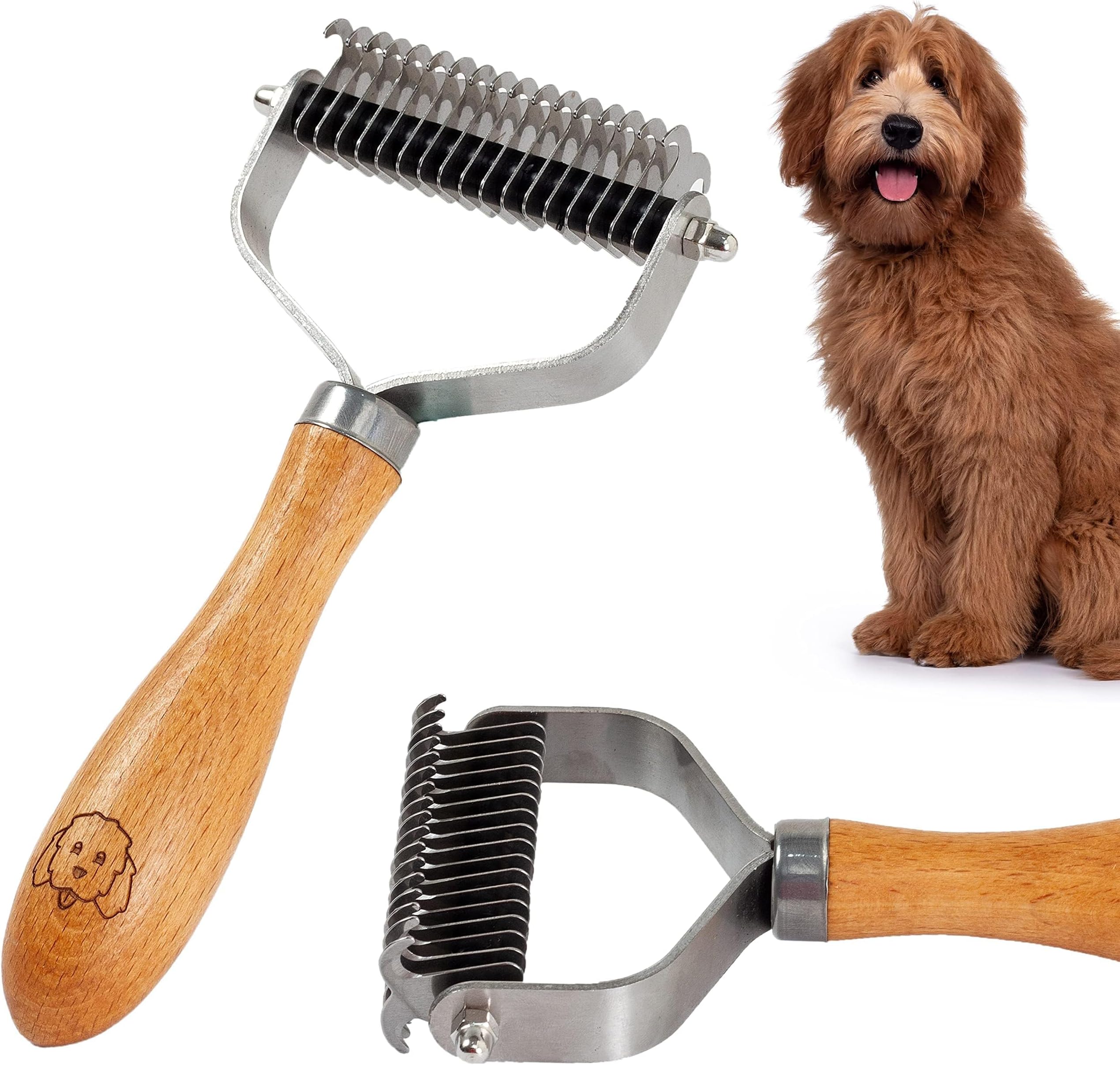 Amazon.com: Oster Dog Rake and Shedding Brush, 18-Tooth Coarse, Wide ...