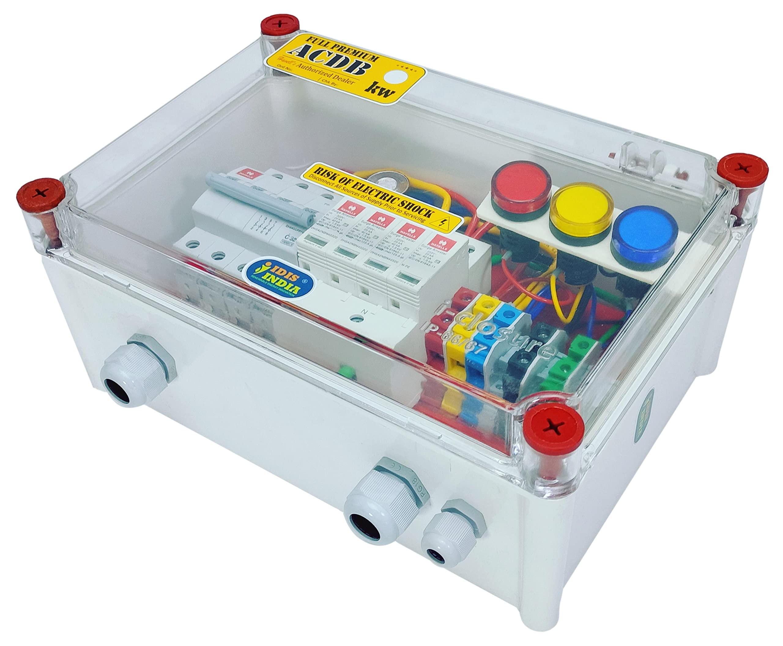 Buy Idis India Three Phase Solar ACDB 1 to 10 KW with MCB and SPD and ...