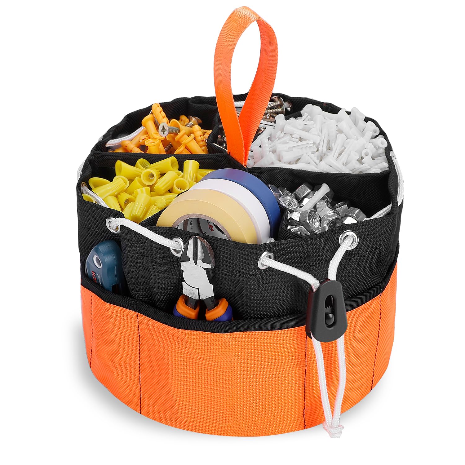 WISEPRO 16 Pockets Screw Bags, Small Parts Bag Screw Pouch Nail Pouch ...