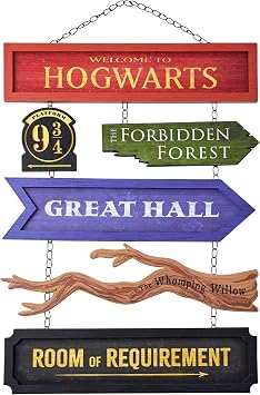 Amazon.com: Spirit Halloween Welcome to Hogwarts Direction Sign - Harry ...