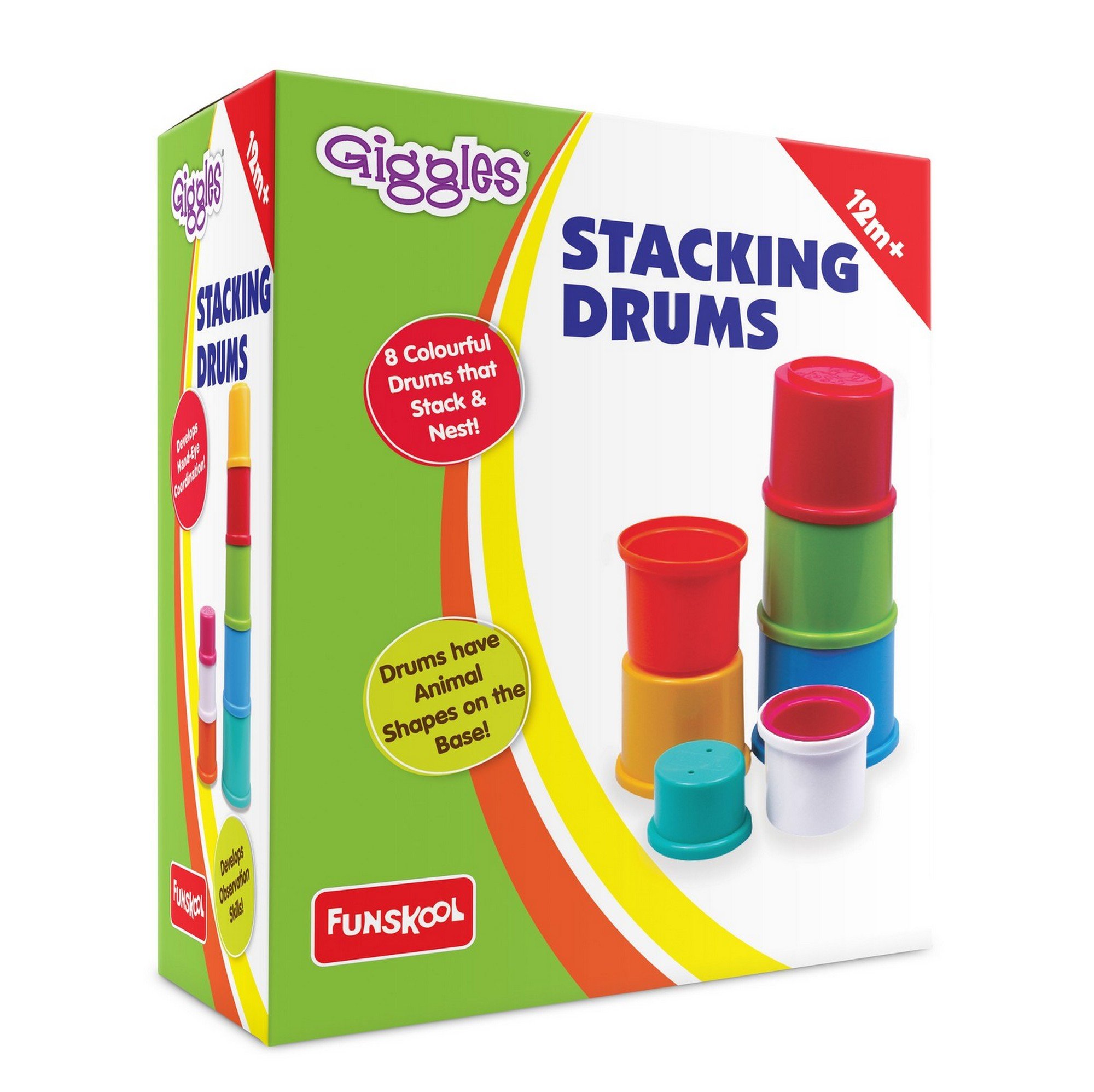 Buy Giggles Funskool Giggles - Stacking Drums, Multicolour Stacking ...