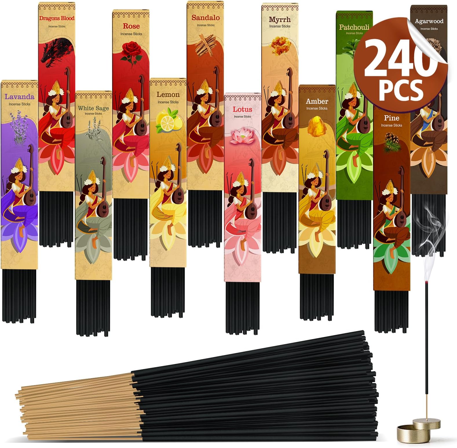 Amazon.com: Hem Incense Sticks | 6 Boxes X 20 Sticks Each |Lavender ...