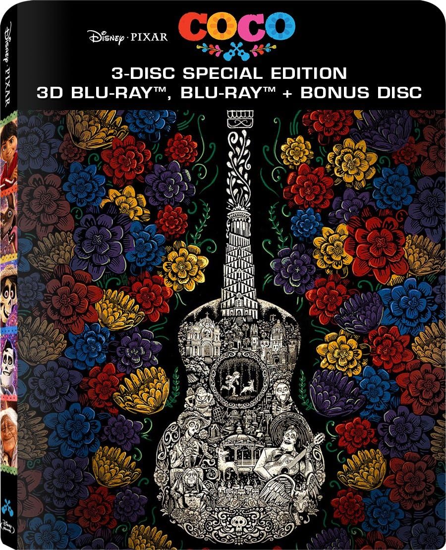 Amazon.com: Coco (STEELBOOK) (3D + Blu-ray + Bonus) (Three Disc) (2017 ...
