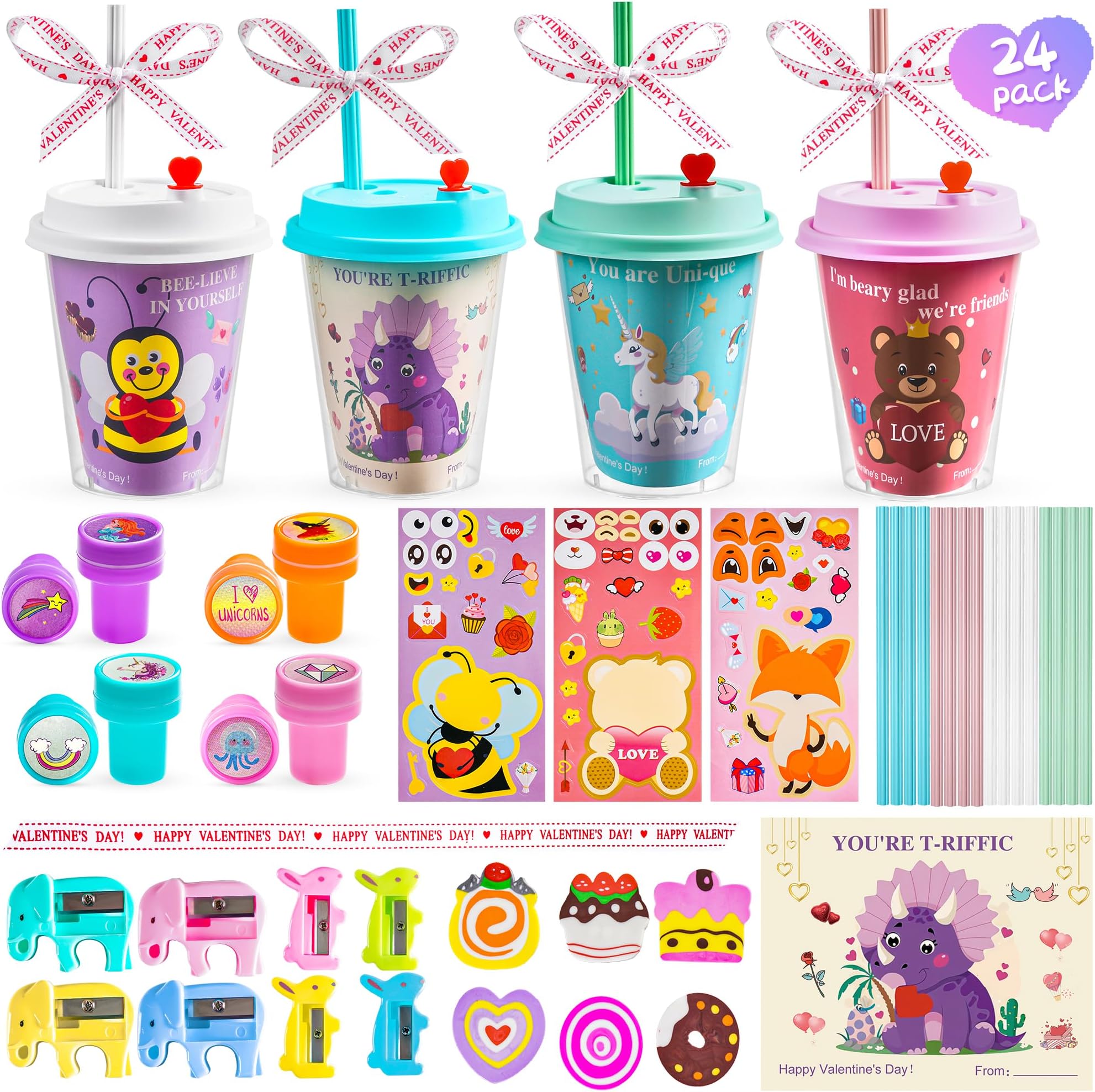 Amazon.com: Jpfezry 60 Packs Valentines Cards for Kids Classroom ...