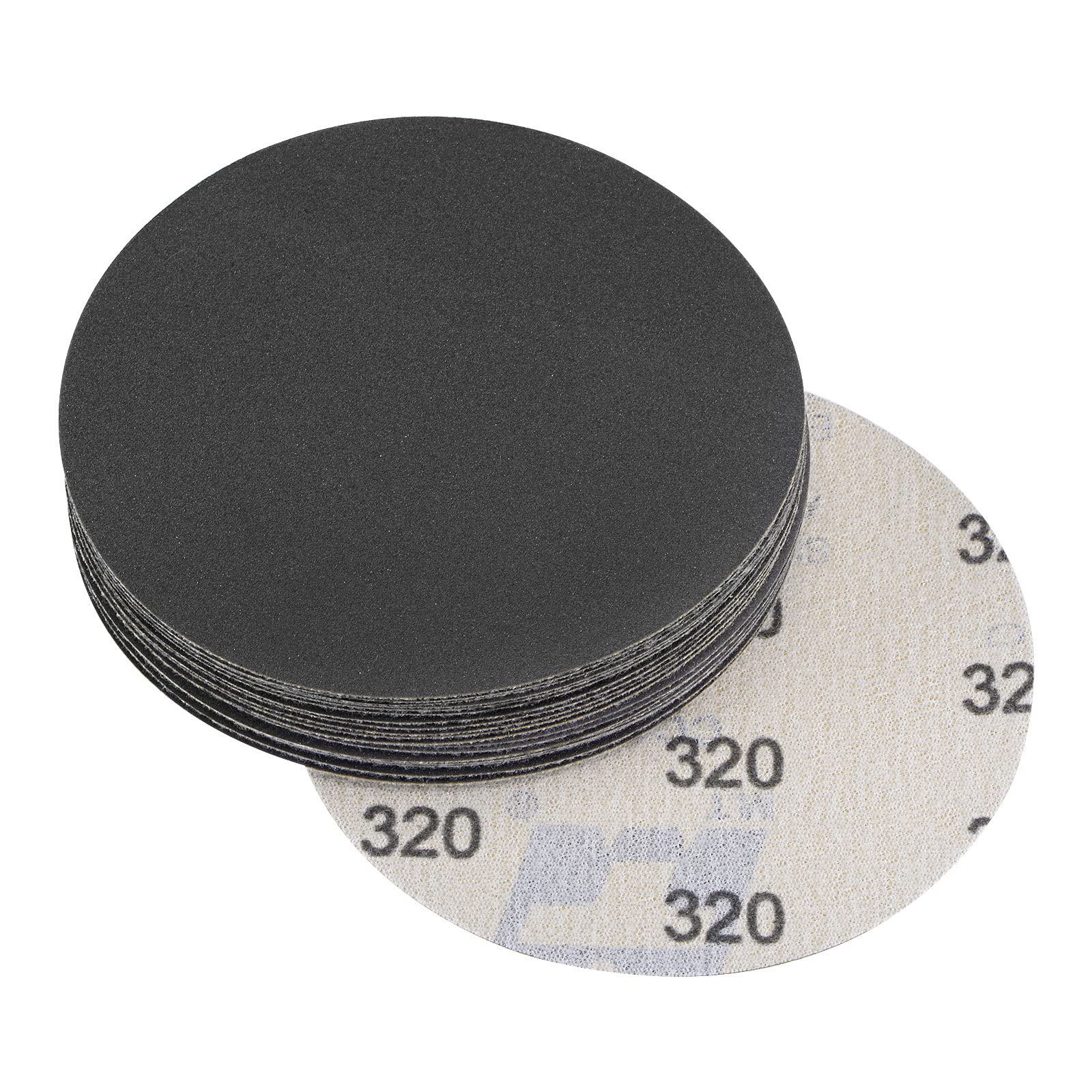 uxcell 5 Inch Sanding Disc 320 Grit Hook and Loop Wet Dry Usable ...