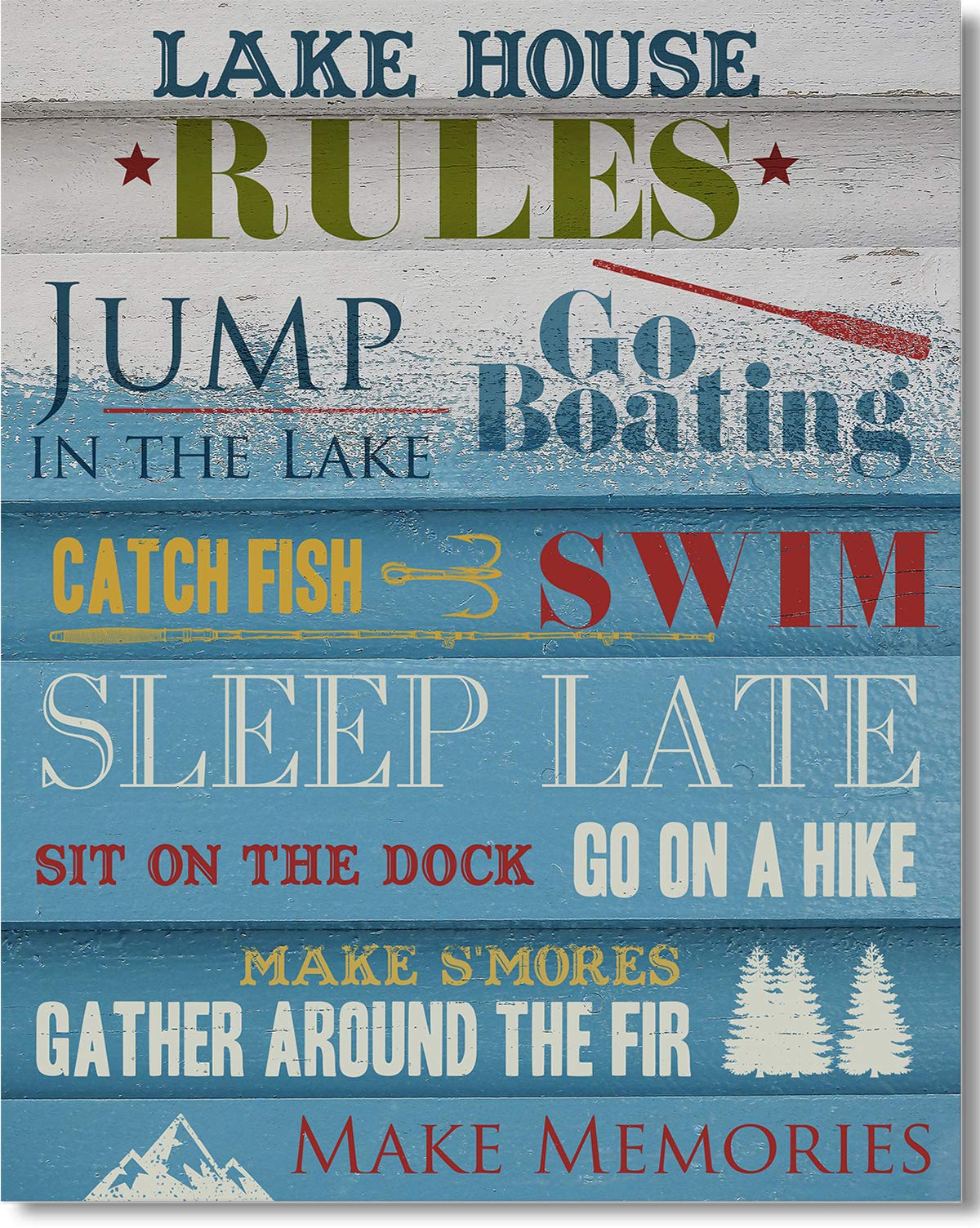 Lake House Rules Sign