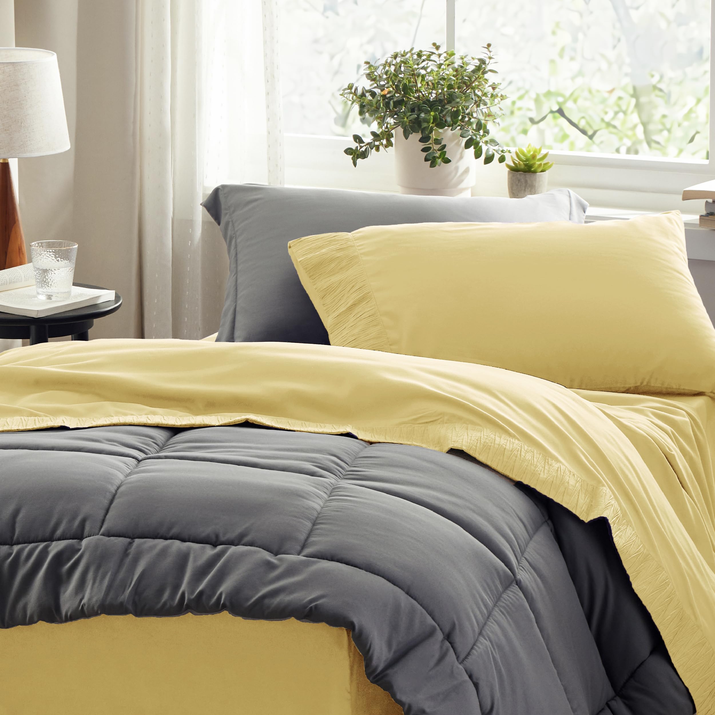 Snapklik.com : Bedsure Twin XL Sheet Sets Dorm Bedding - 3 Pieces Soft ...