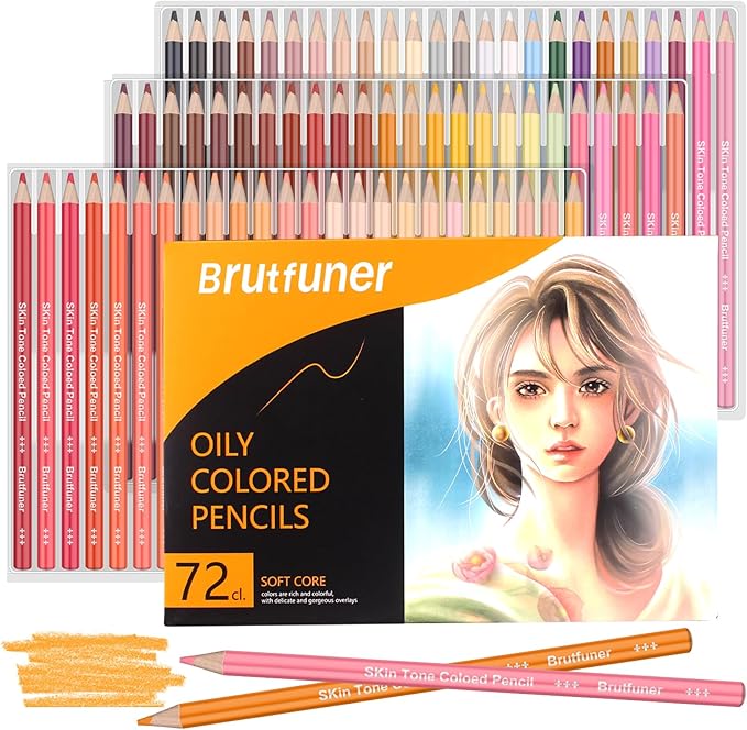 Amazon.com : SwiftBuyo 72 Skin Tone Colored Pencils Set, Oil Based ...