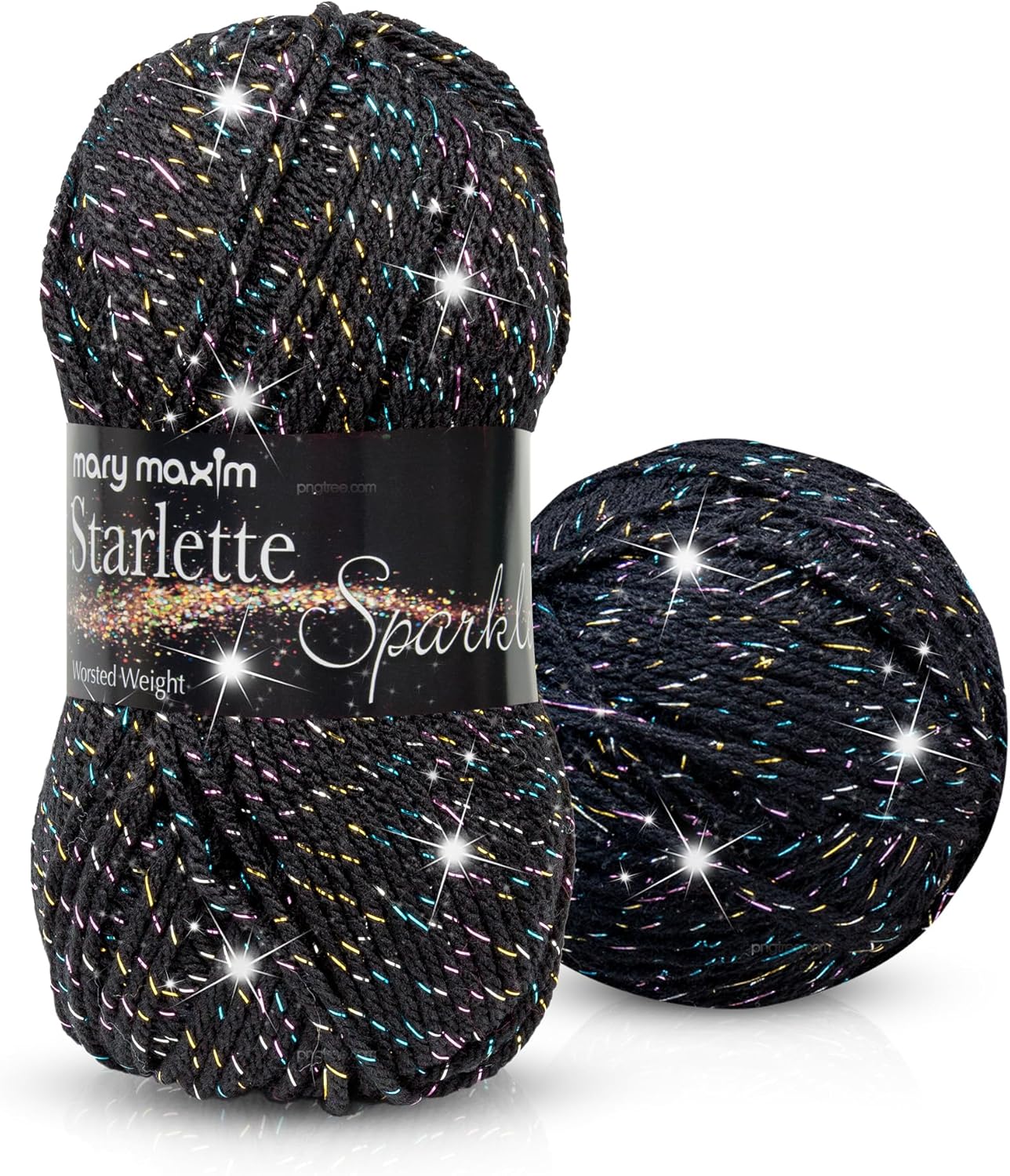 Mary Maxim Starlette Sparkle Yarn, Medium Worsted Weight Yarn for ...