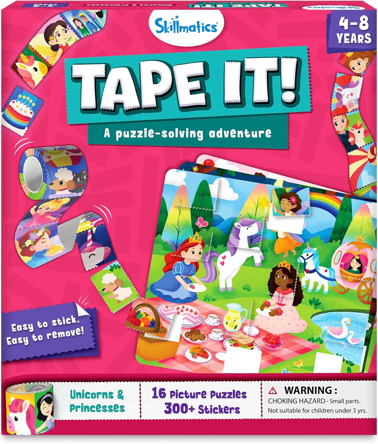 Amazon.com: Skillmatics Puzzle Activity - Tape It Unicorn & Princess ...