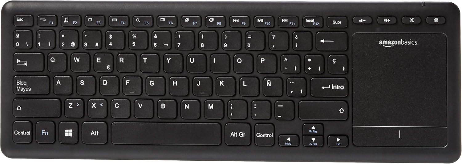 Amazon Basics Wireless Keyboard with Touchpad for Smart TV - English ...