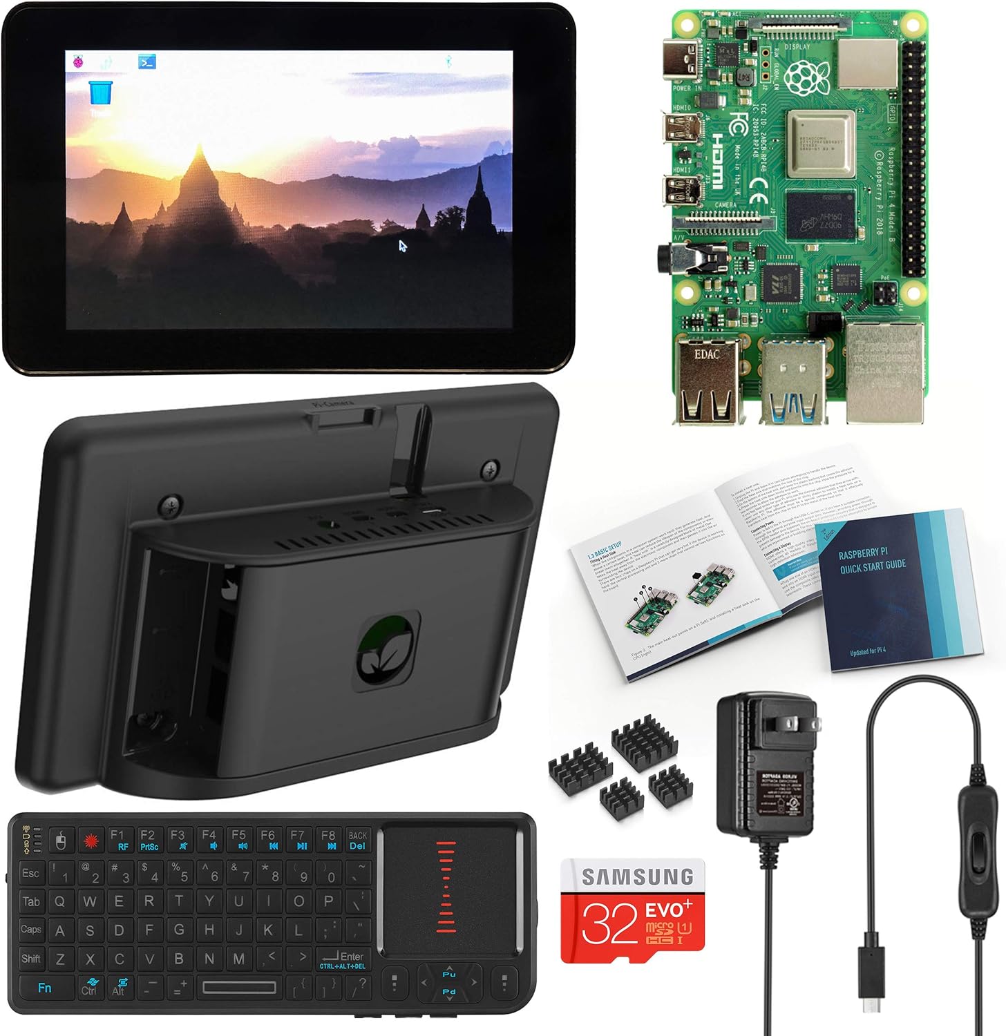 Amazon.com: Vilros Raspberry Pi 4 4GB Desktop with Official 7 Inch ...
